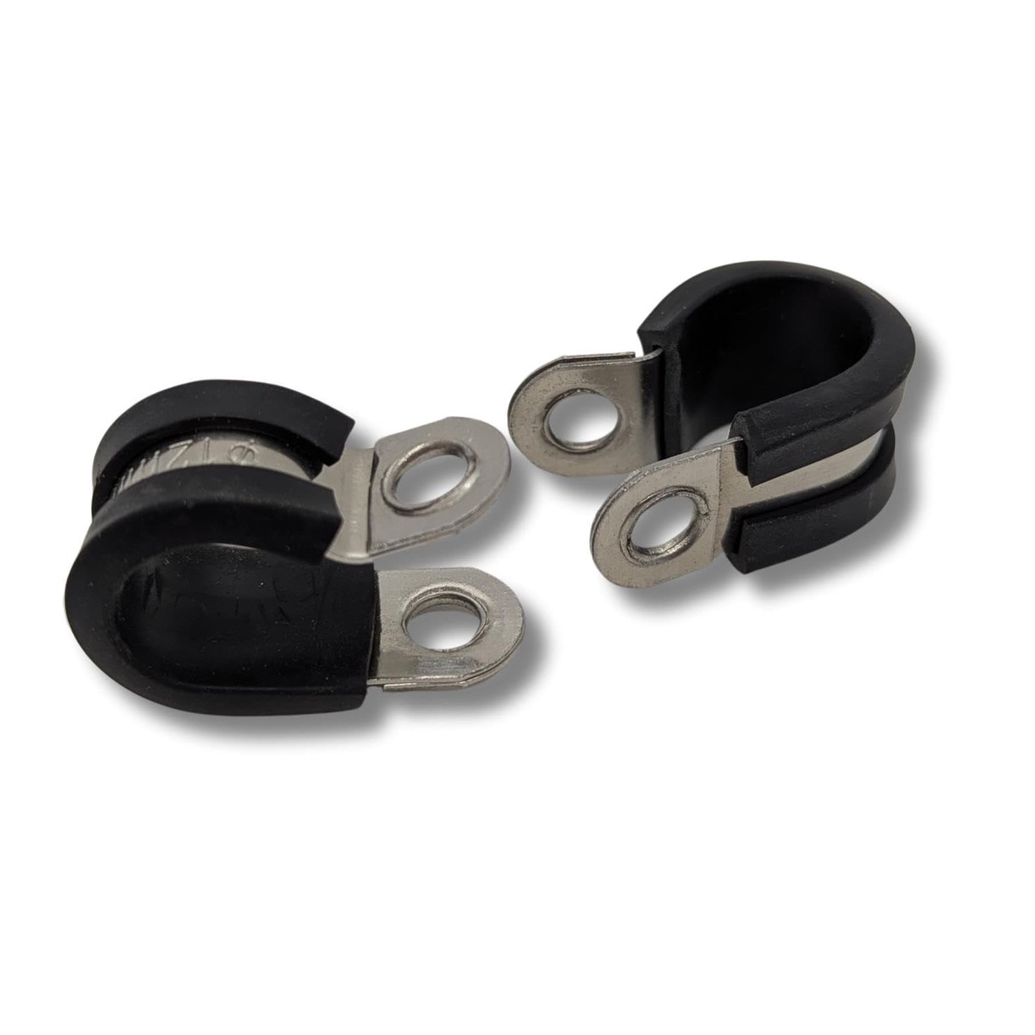 Lumonic 5 x 12 mm pipe clamps with rubber insert, stainless steel V2A ...