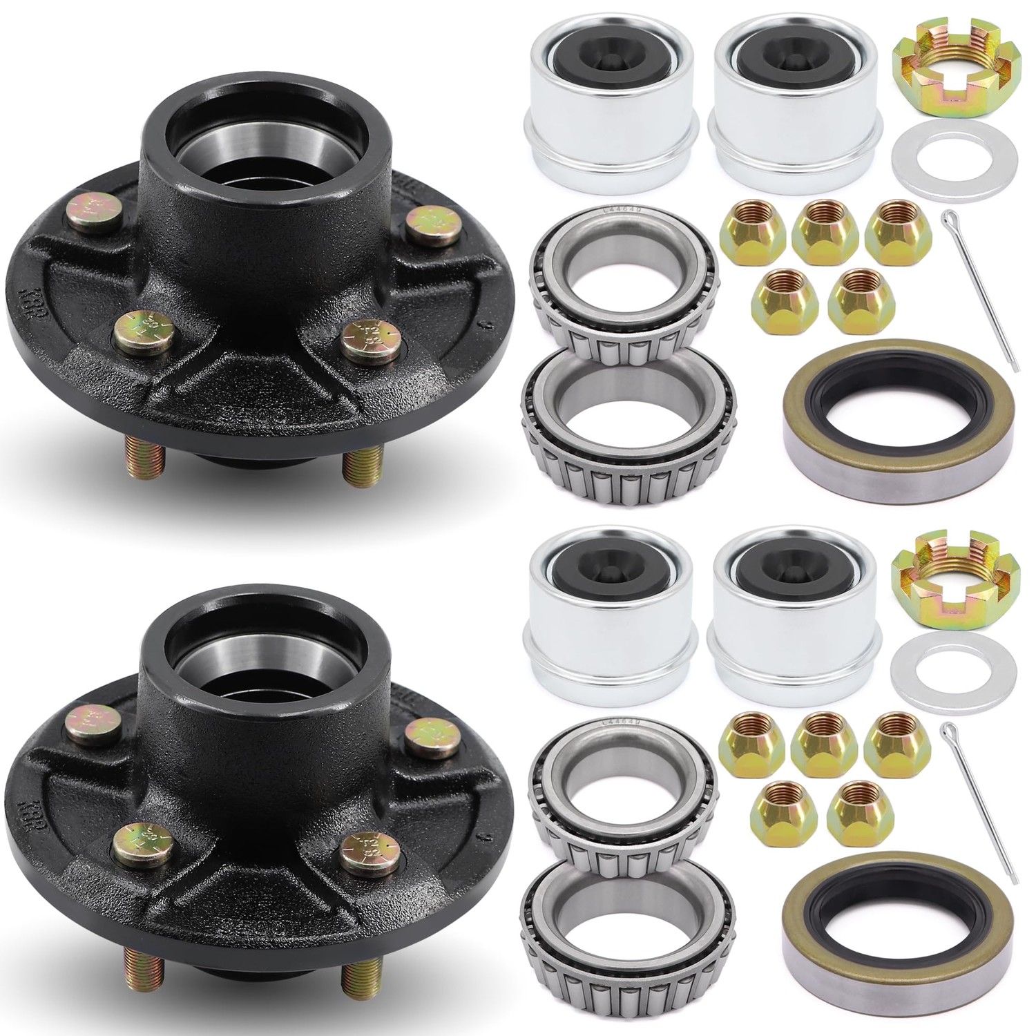 Taxutor 2 Sets Trailer 5 Lugs Idler Hub Kits 5 on 4.5，Trailer Axle Kit ...