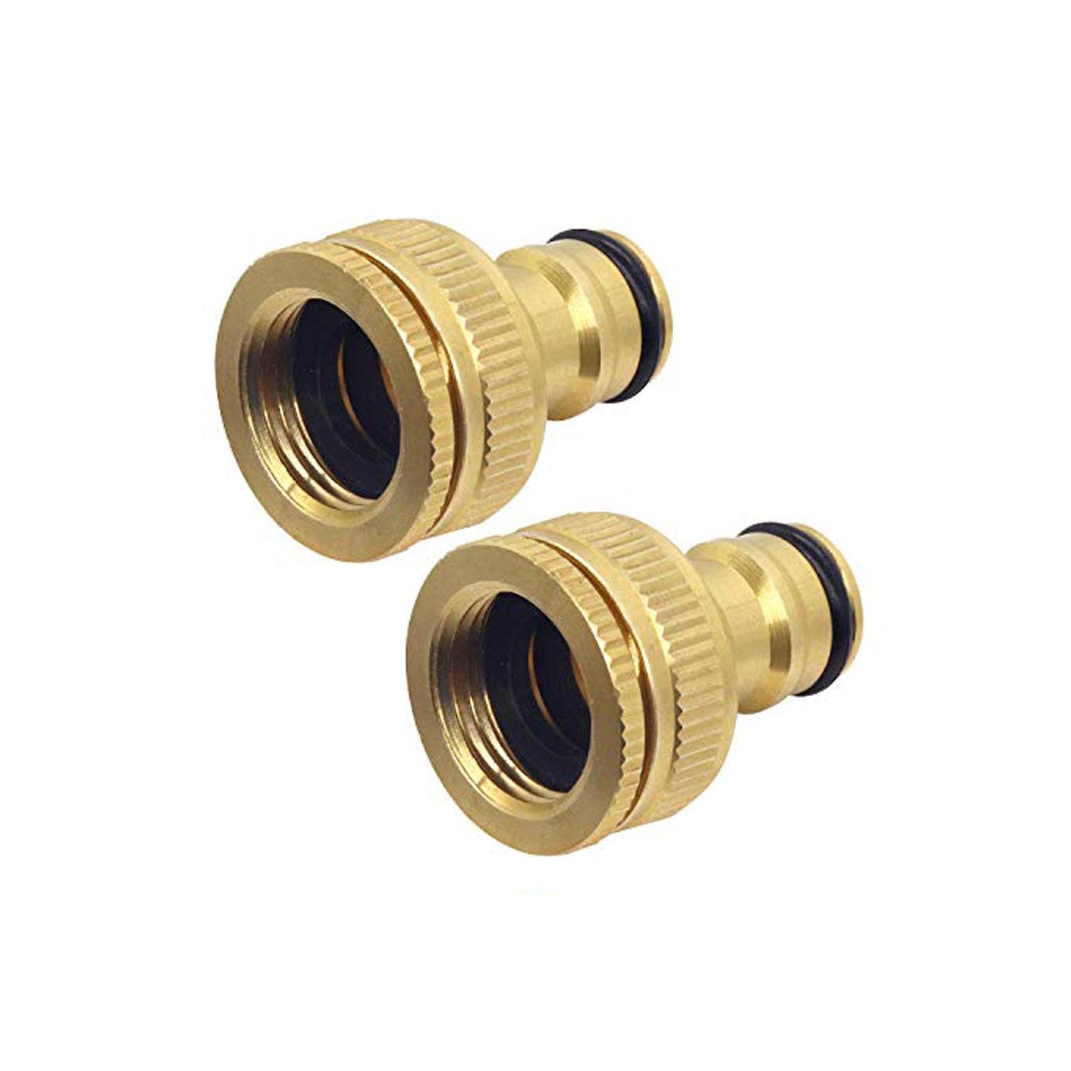 Hydrogarden Brass Garden Hose Tap Connector 1/2 Inch 20mm to 3/4 Inch ...