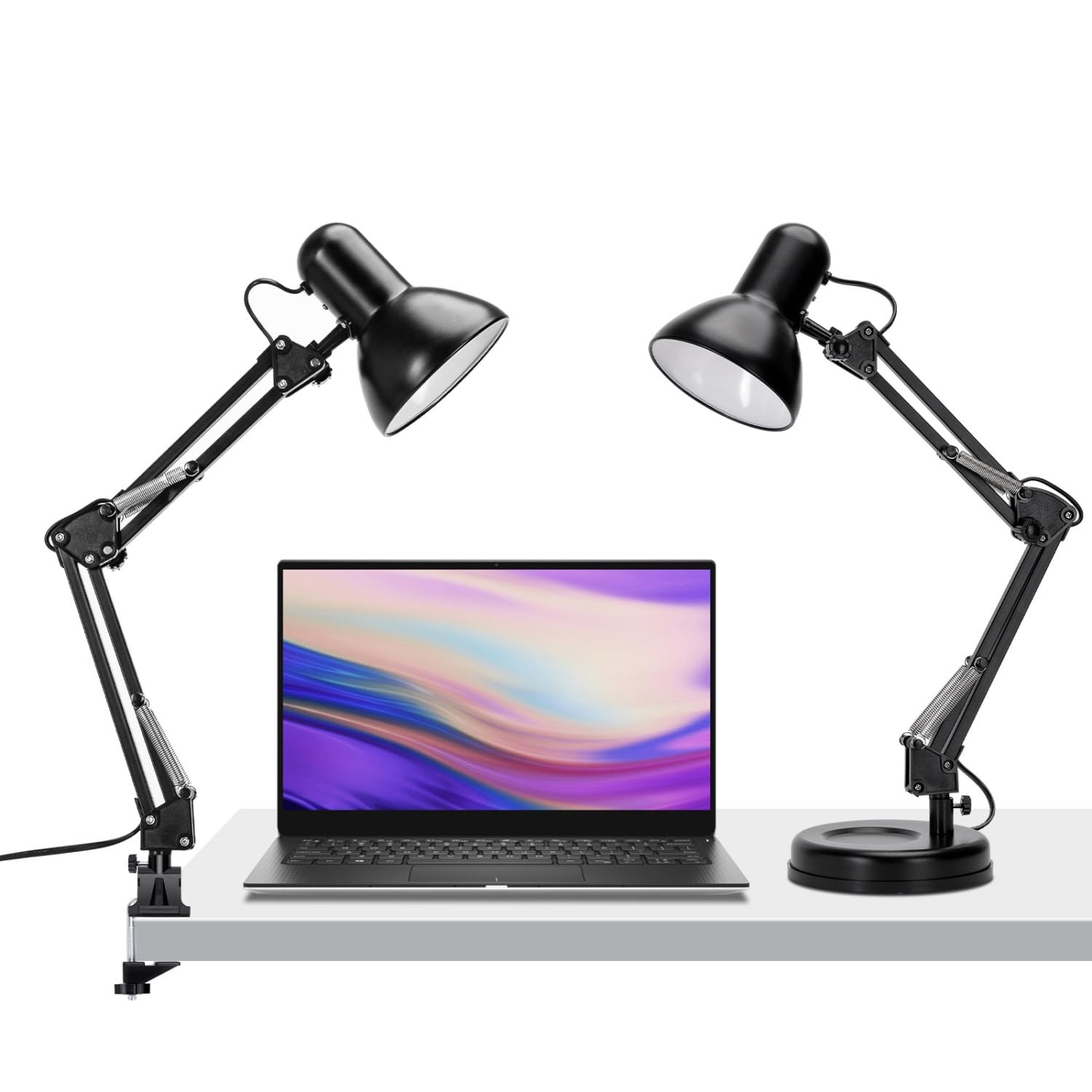 Aigostar Desk Lamp E27, 2-in-1 Standable and Clampable Table Lamp ...