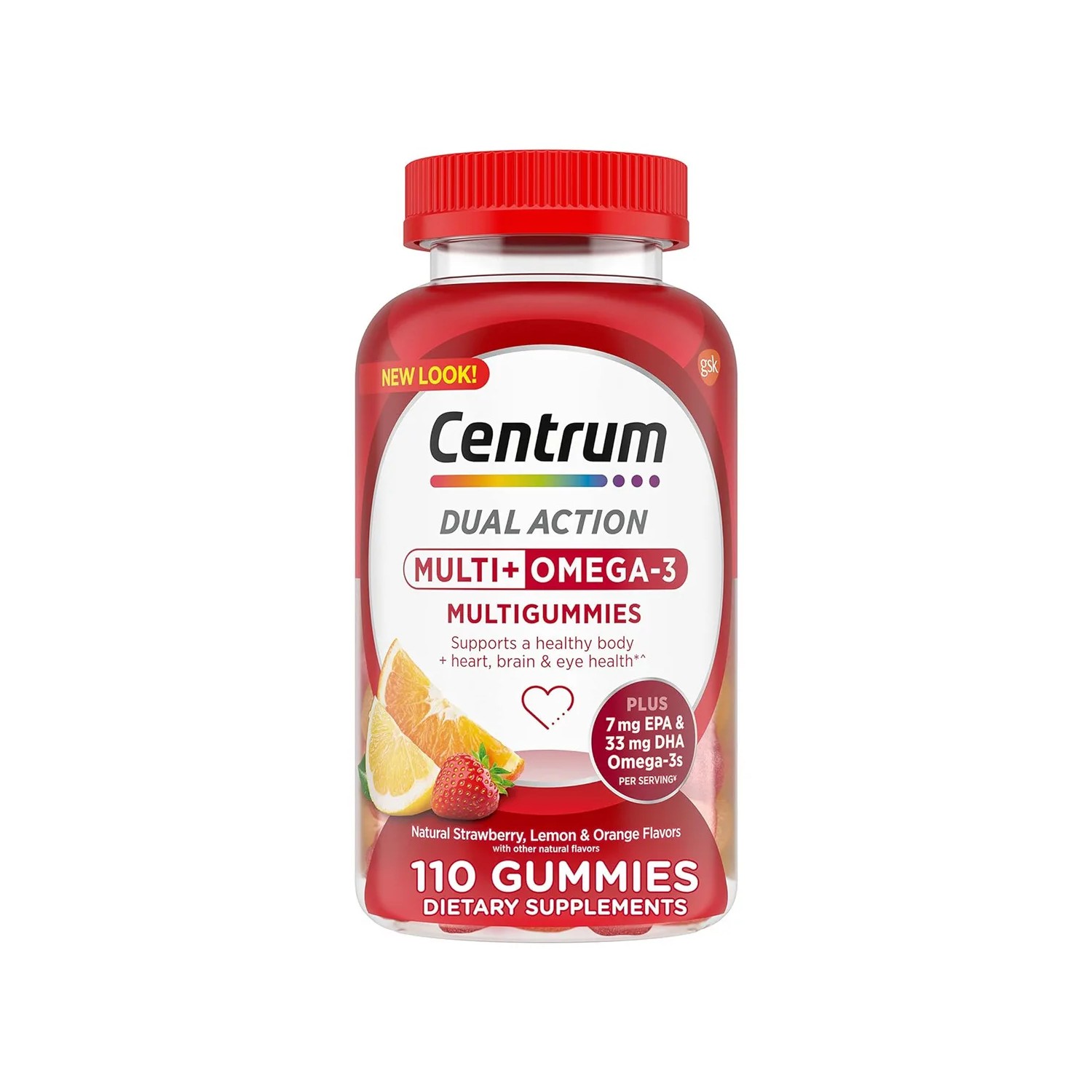 Centrum Multi + Omega 3 Corazón Cerebro Y Ojos 110 Gomitas apoya la ...