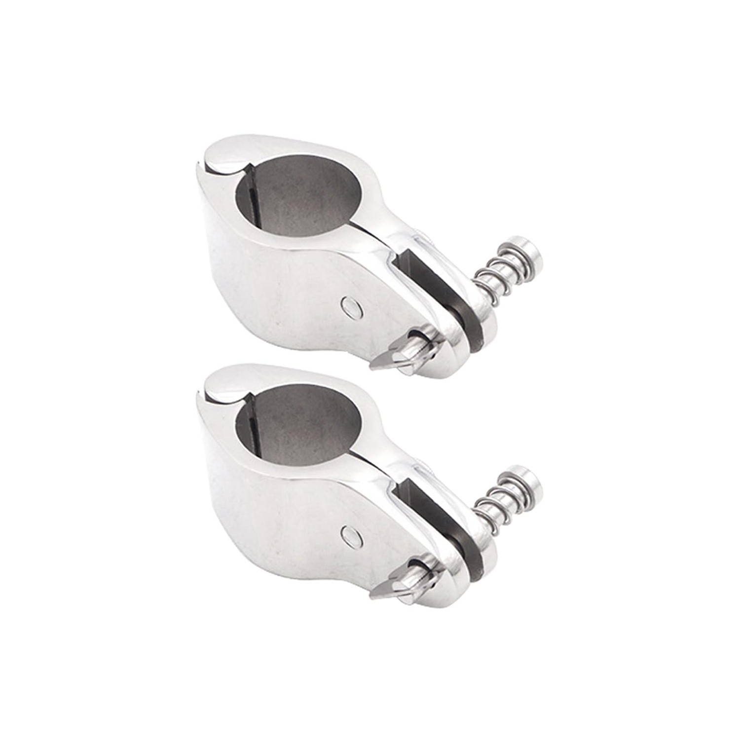 2 x Marine Pipe Clamps 22mm with Pin Stainless Steel Jaw Slider Marine ...