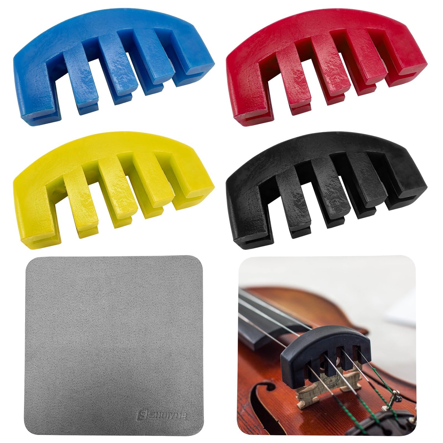 4 Pieces Violin Silencer, Violin Mute Muffler for Violin, Violin Mute ...