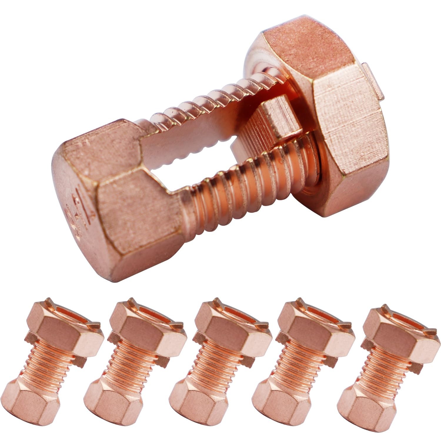 Bntyok Split Bolt Connector High Strength Copper Grounding Clamps for ...