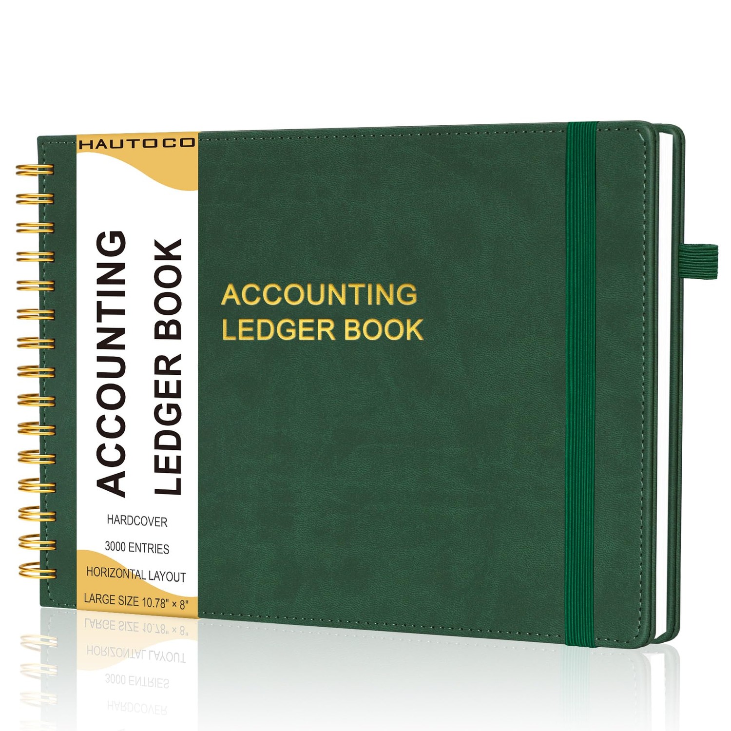HAUTOCO Hardcover Accounting Ledger Book for Small Business Bookkeeping ...