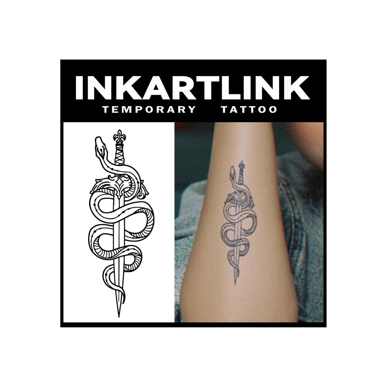 INKARTLINK Tattoo Tech, 3 Sheets Small Semi Permanent Tattoo, Adult Art Design Temporary Tattoos ...