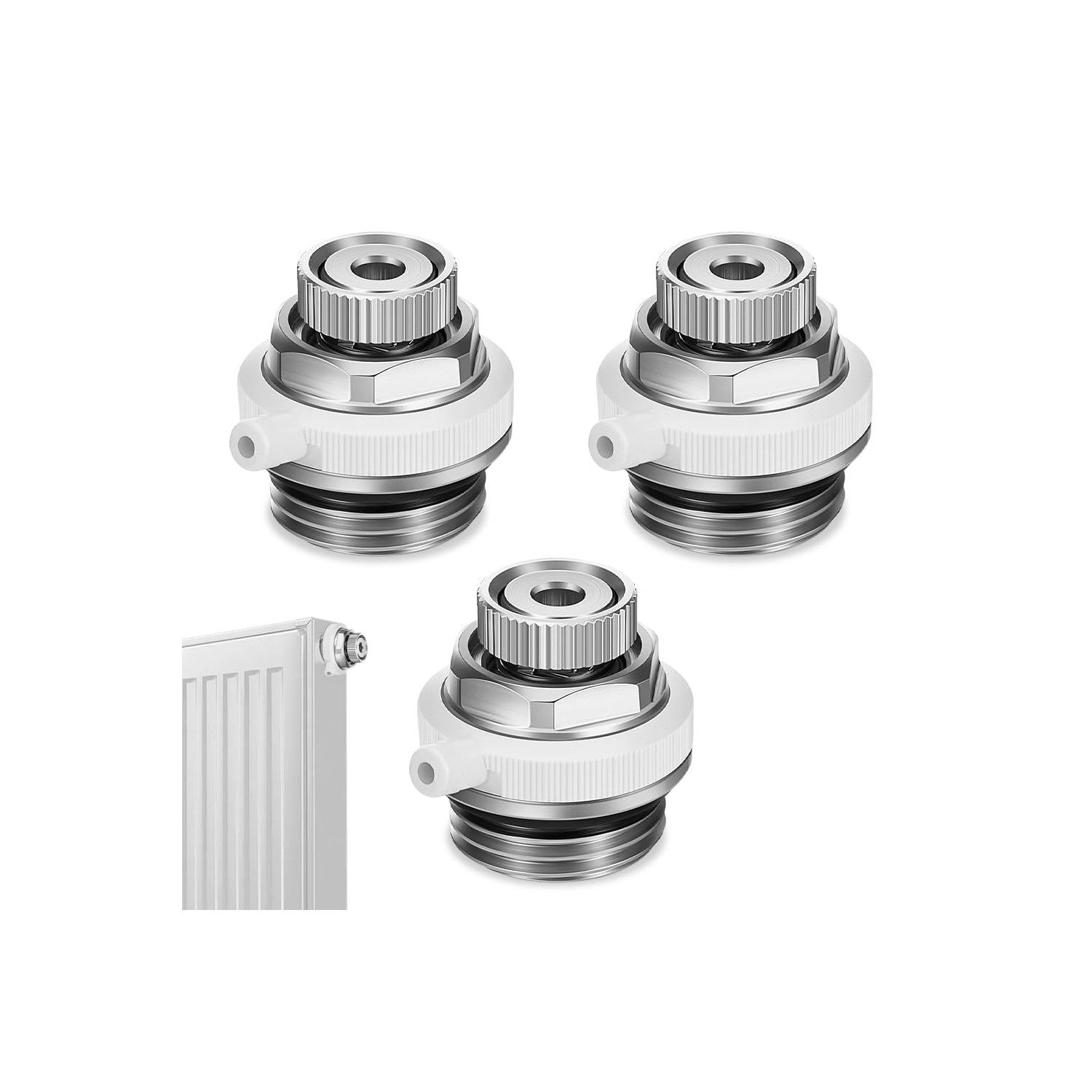 Casenly Automatic Bleed Valve, Pack of 3 Bleed Plugs Valve 1/2 Inch ...