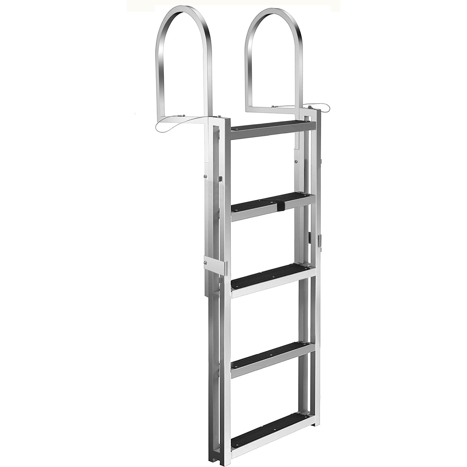 VEVOR Retractable Dock Ladder with Rubber Mat, Pontoon Boat Ladder 68 ...