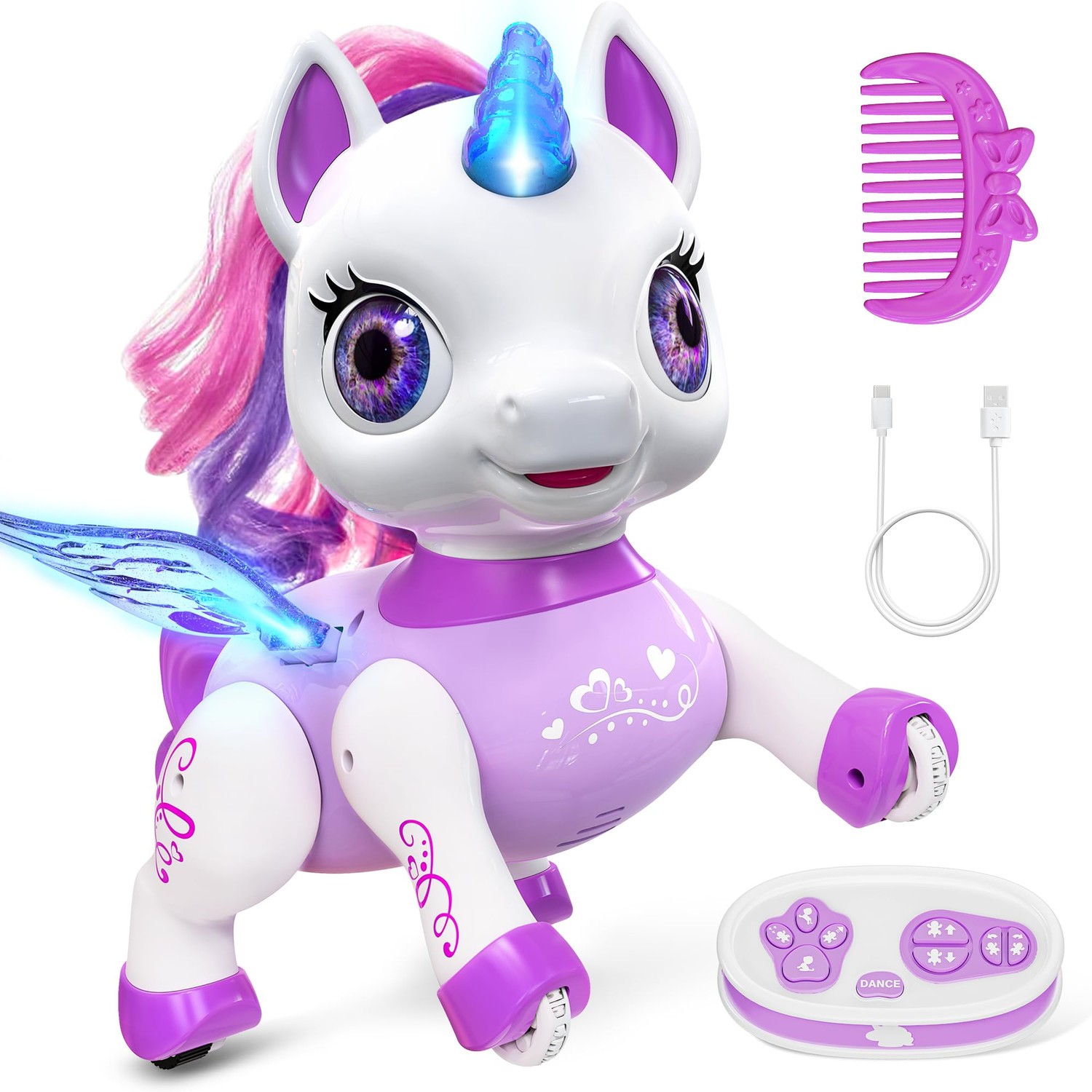 Beefunni Unicorn Toys, Unicorn Remote Control Robot Pets Girls Toys ...
