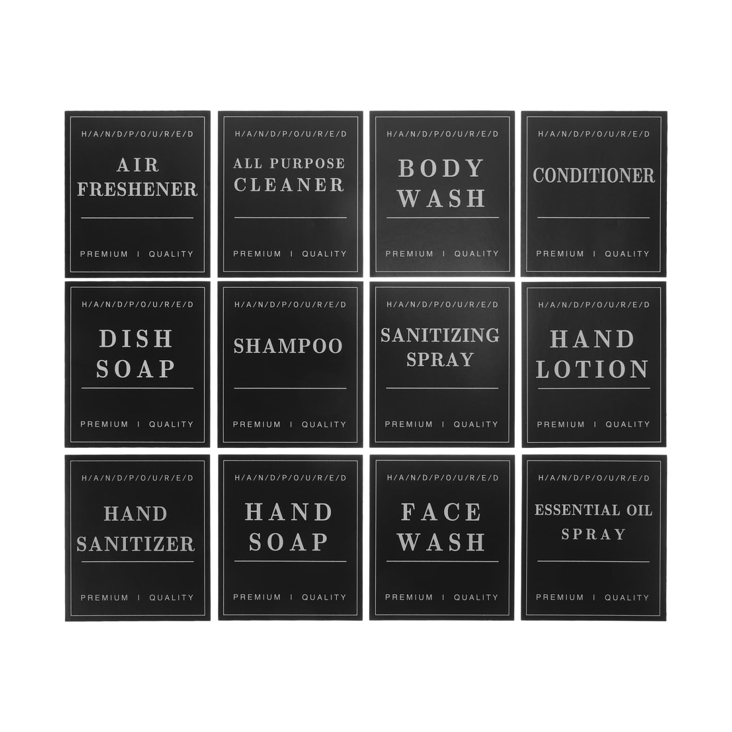 Alipis Waterproof Labels for Bottles, 12pcs Shampoo Conditioner ...