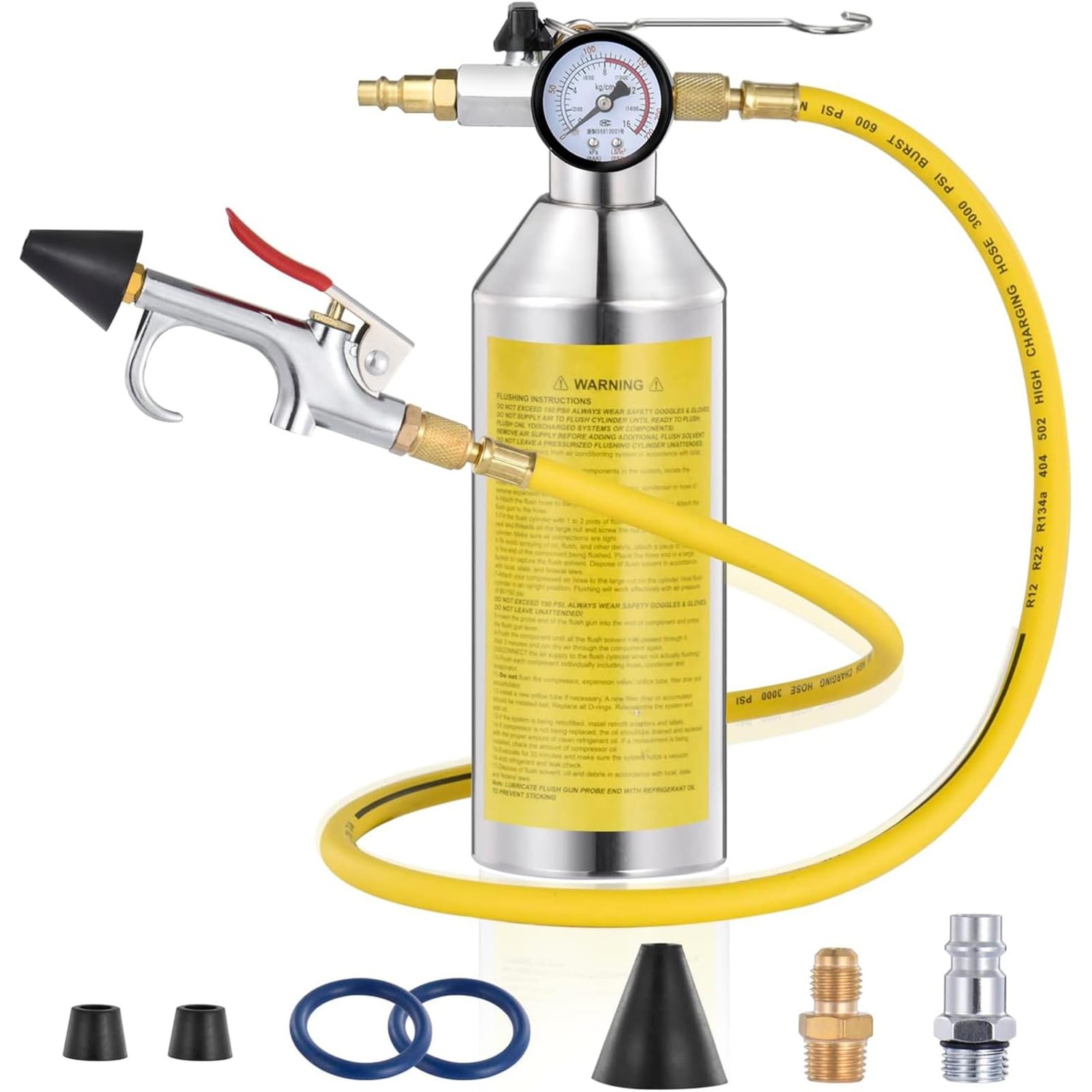 ZiopGTob A/C AC Flush Kit, w/Adjustable Relief Valve Heavy-Duty ...