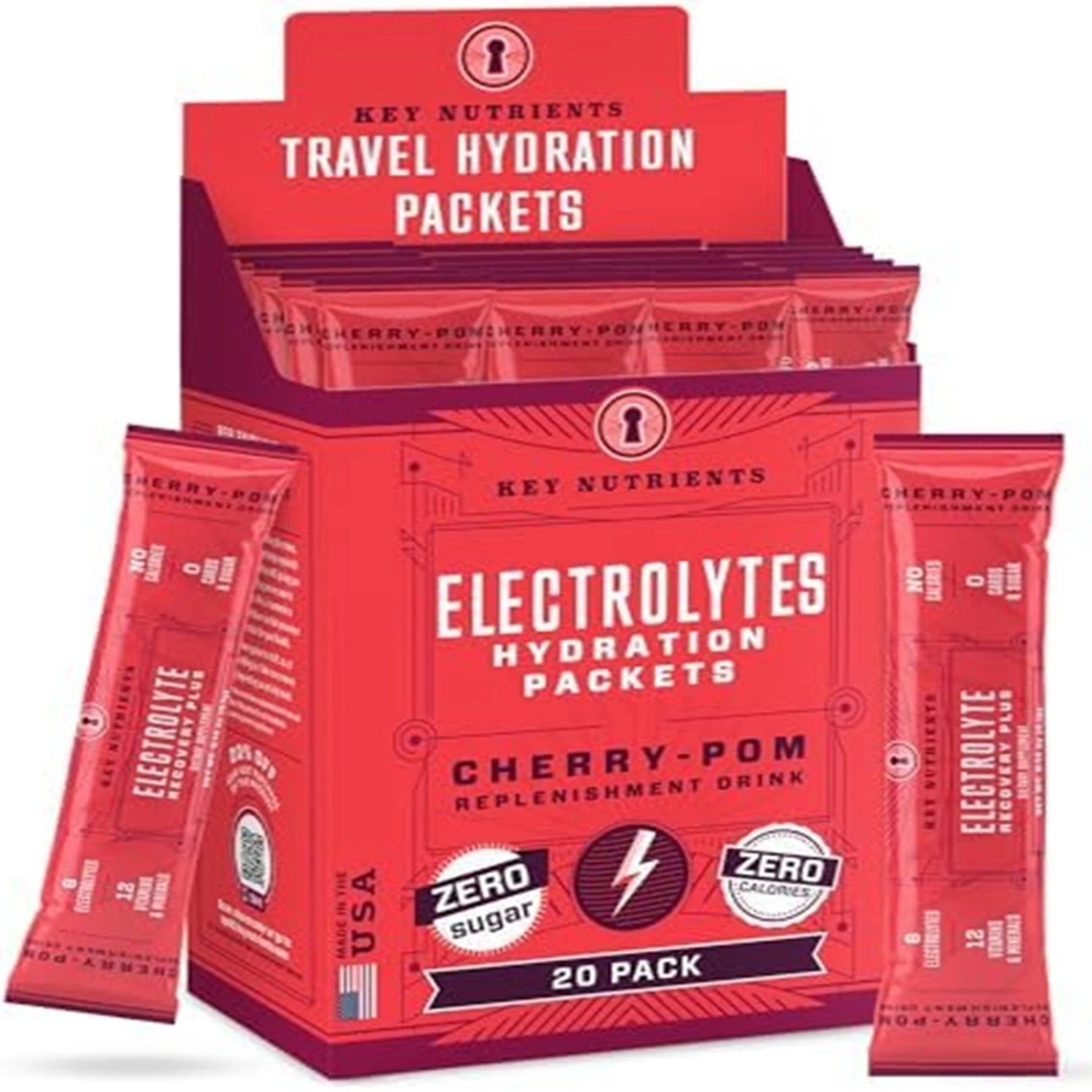 KEY NUTRIENTS Electrolyte Powder Cherry Pom Hydration Drink Mix 20 ...