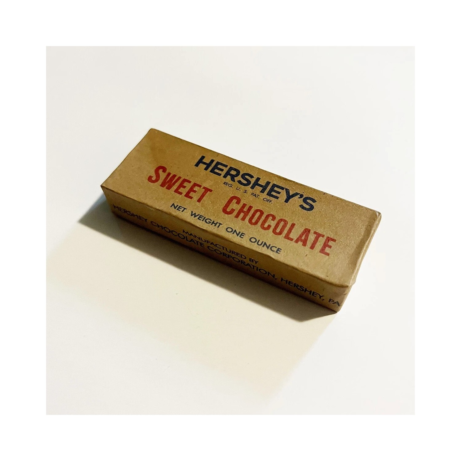 WWII 1940's K-Ration Hershey's Sweet Chocolate Candy Bar Replica Prop ...