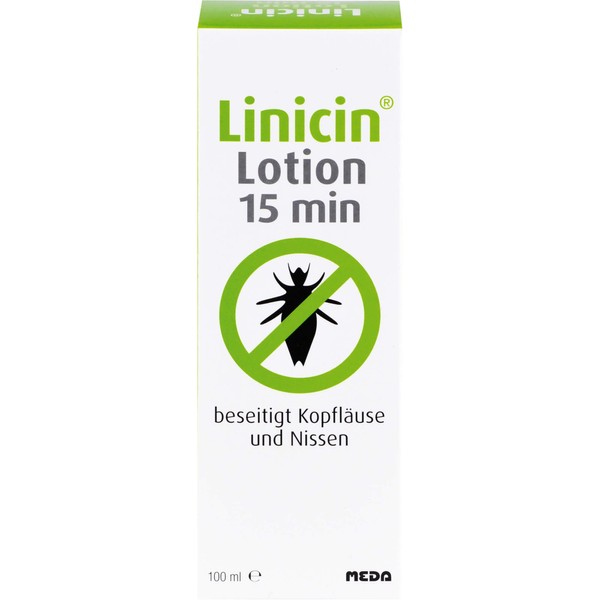 Linicin Lotion 15 min beseitigt Kopfläuse und Nissen, 100 ml Lotion ...