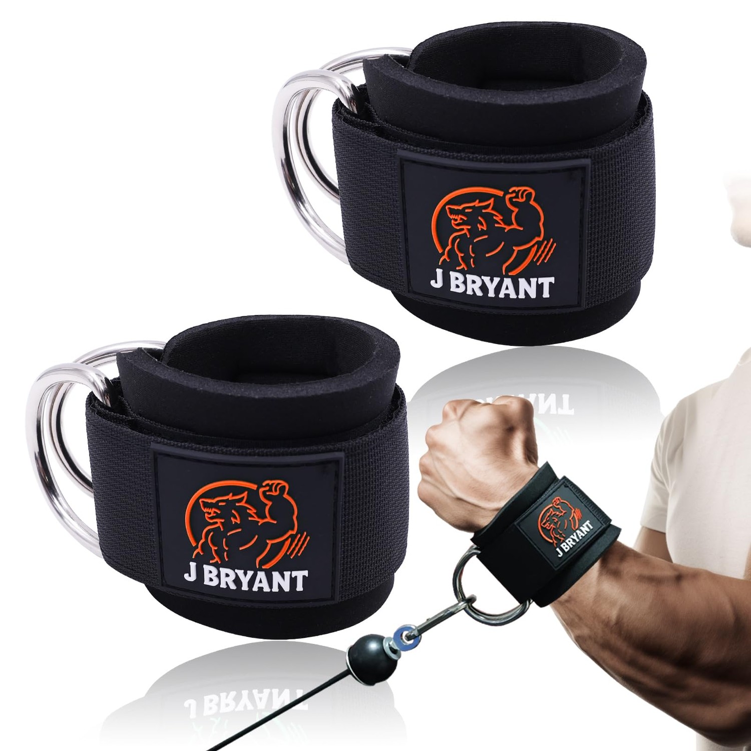 Wrist Cuffs for Cable Machine Workouts – Padded Wrist Straps with ...