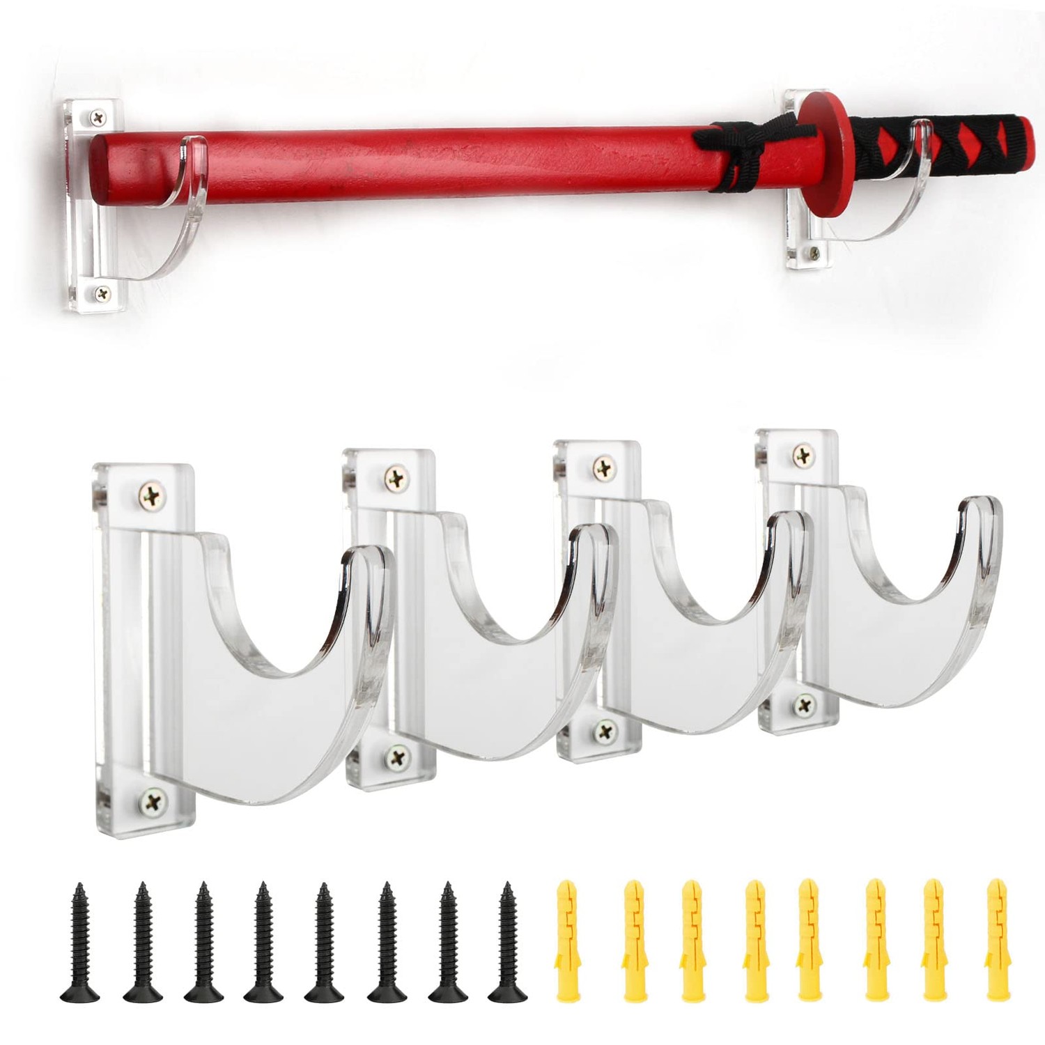 WANLIAN Sword Wall Mount Display Katana Wall Mount Lightsaber Wall ...