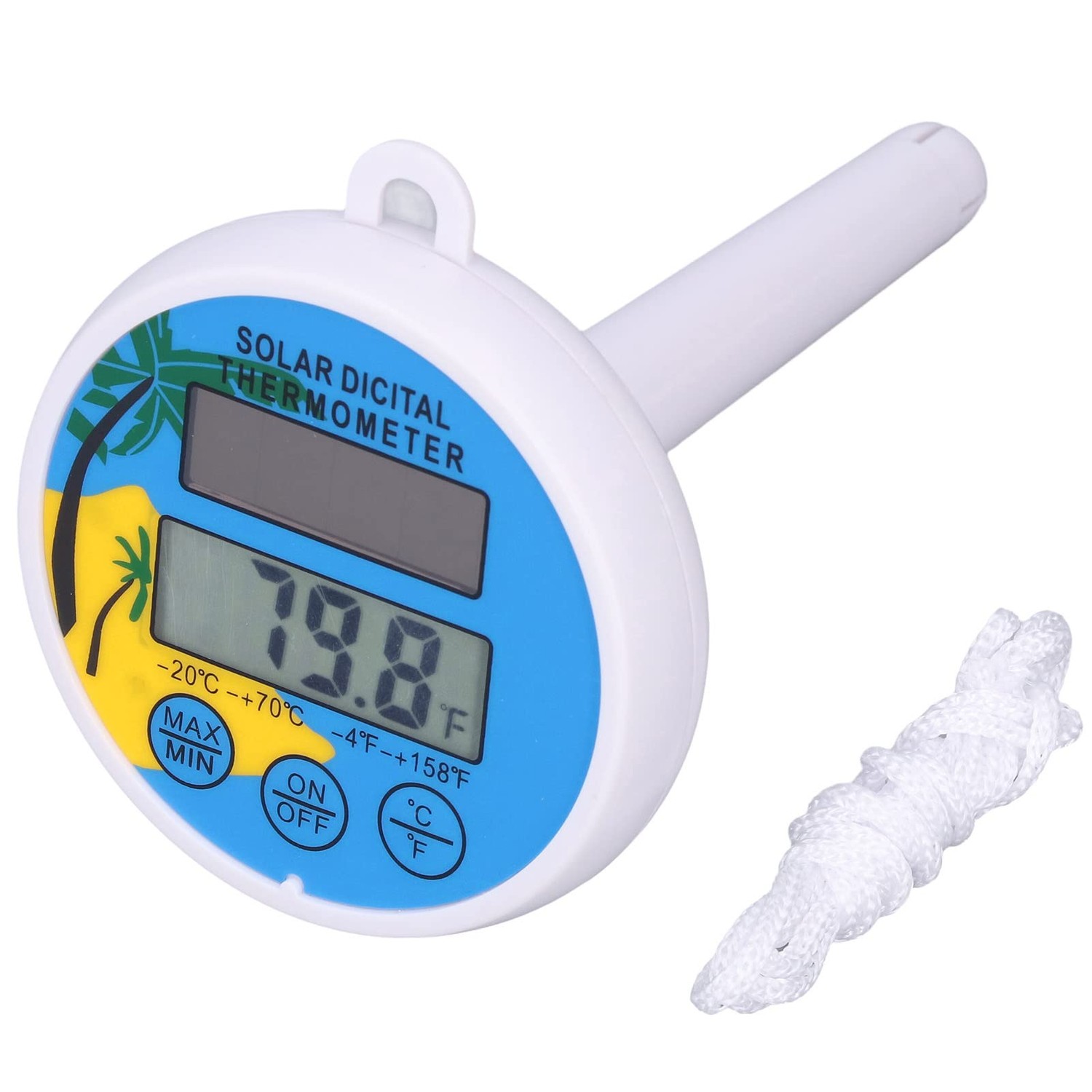 Uadme Solar Pool Thermometer,Water Temperature Thermometers Floating ...