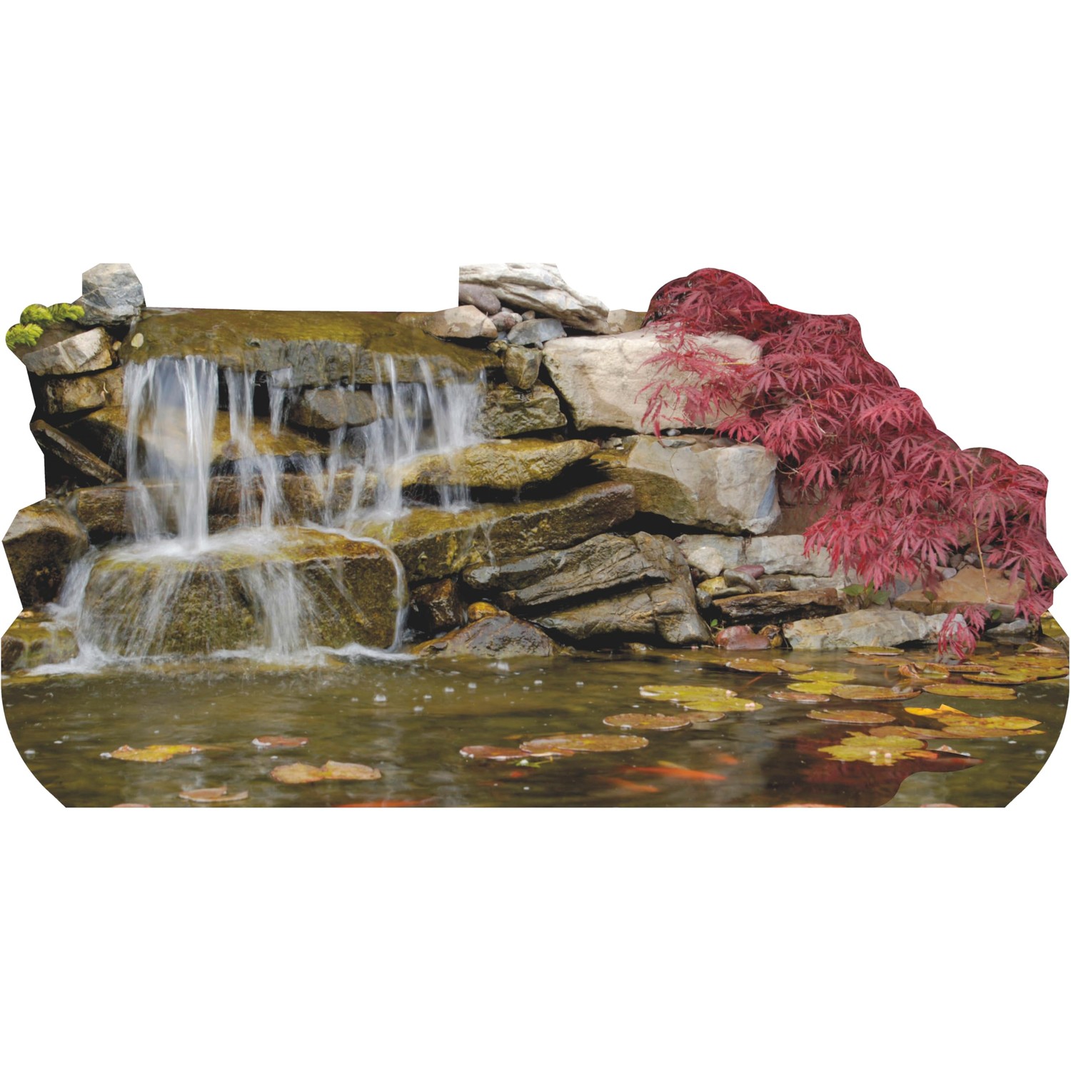 SP13318 Waterproof Plastic Garden Pond Rock Waterfall Prop Cutout ...