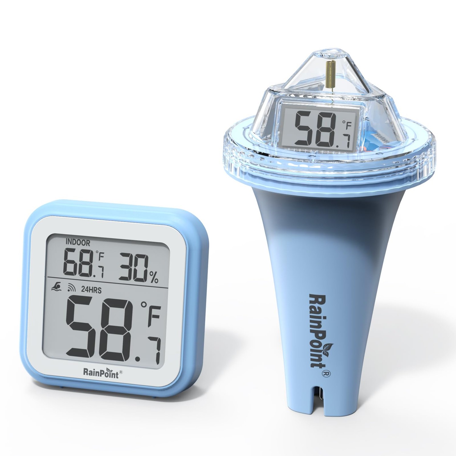 RAINPOINT Anti-Fog 360° Reading 3 Large Letters Displays Wireless ...