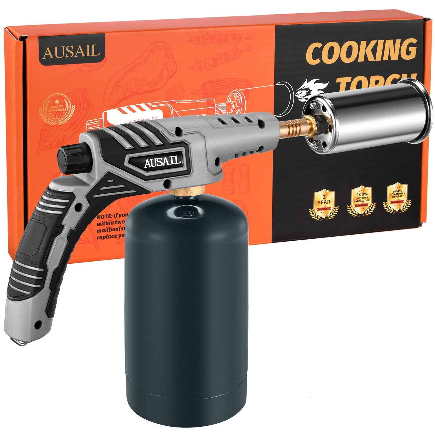 Propane Torch Kitchen Cooking Blow Torch - 500,000 BTU Culinary Torch ...
