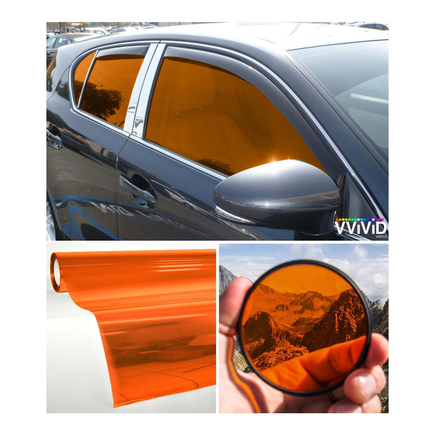 VViViD Colorful Transparent Vinyl Car Window Tinting 30 Inch x 60 Inch ...