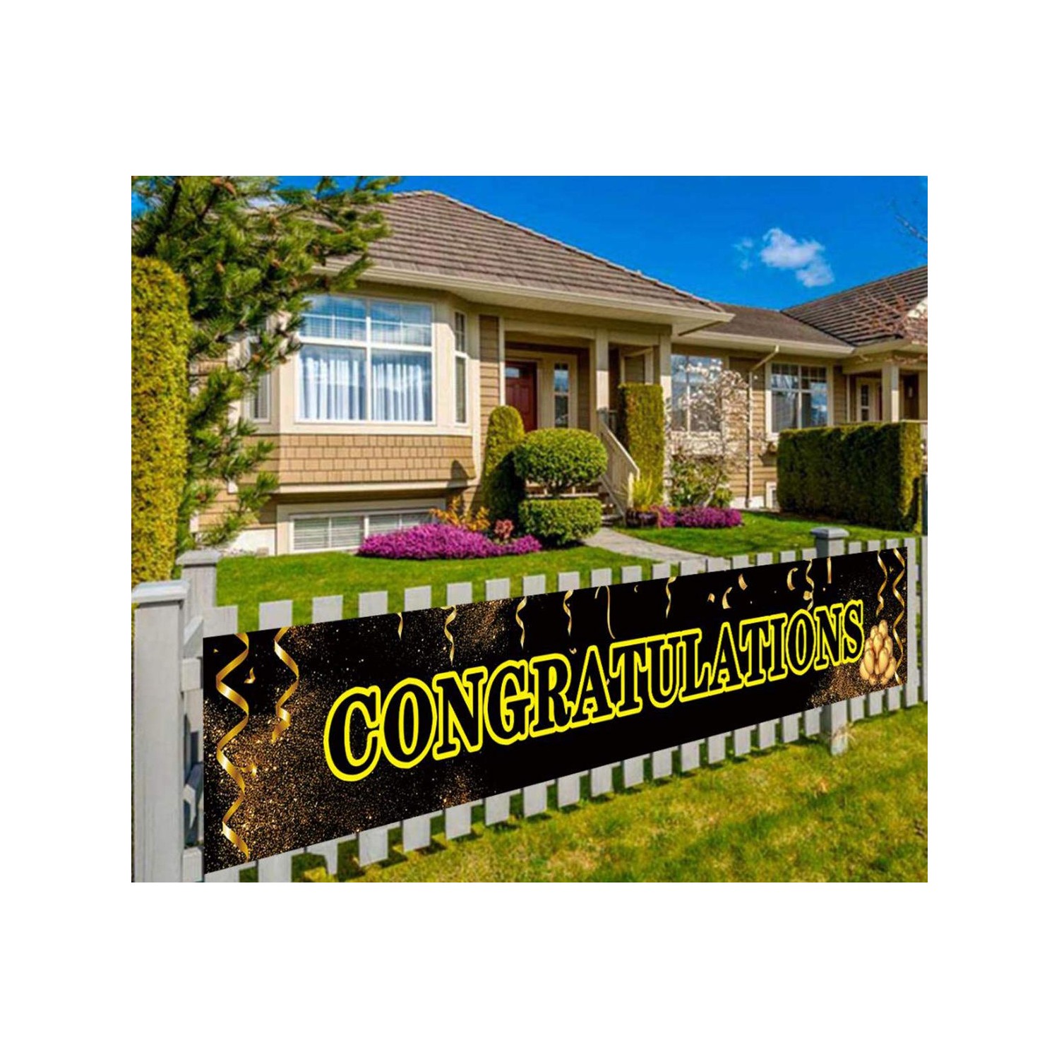 Large Congratulations Banner, Congratulations Congrats Banner ...