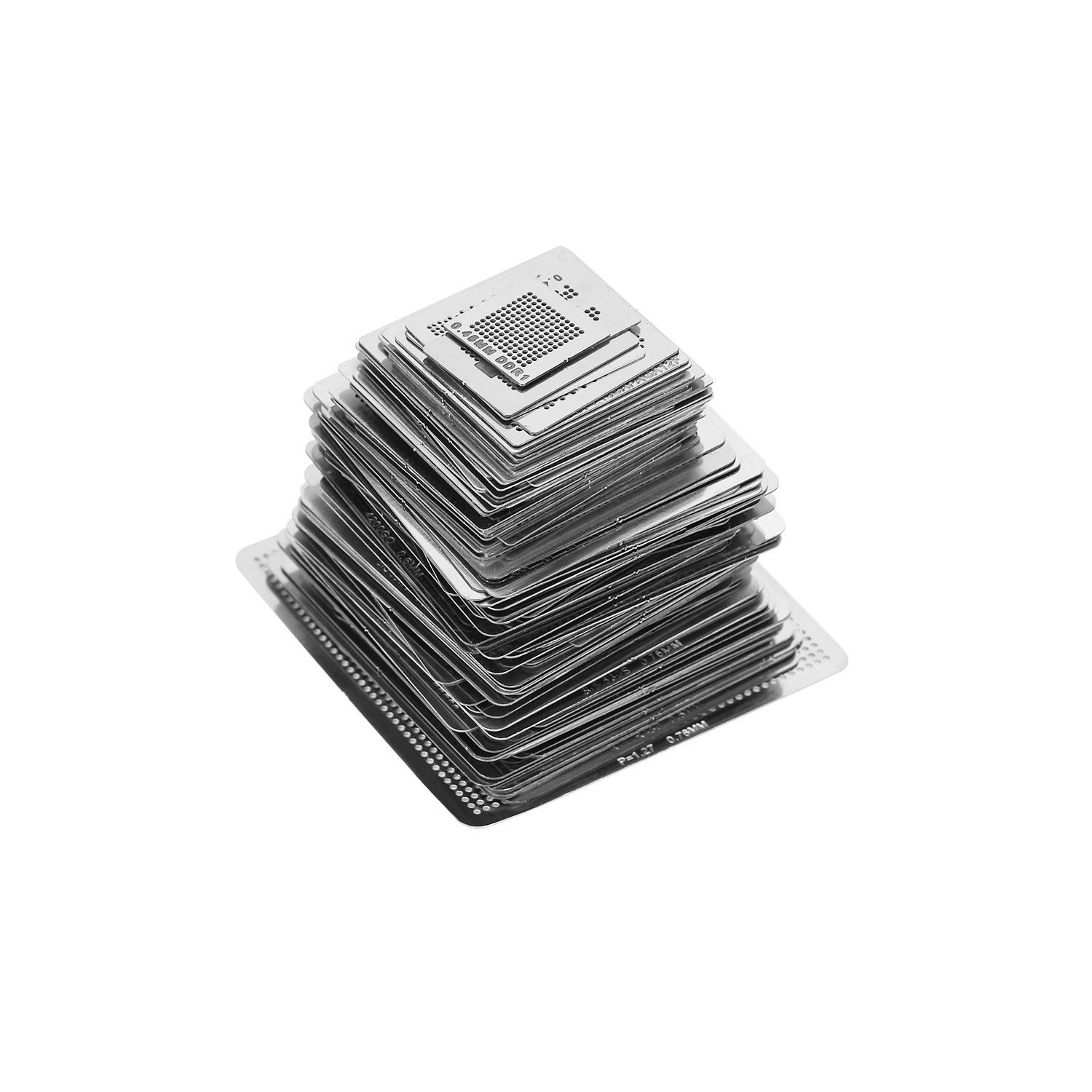 BGA Reballing Stencils, 130 Pieces BGA Universal Reballing Rework Net ...