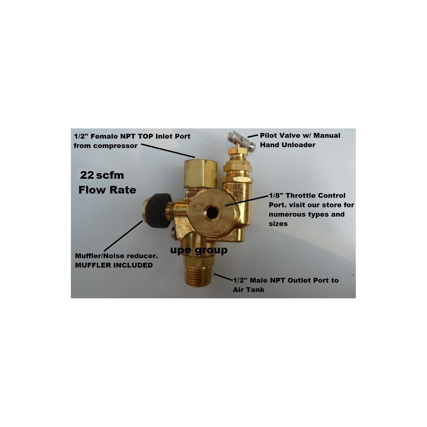 conrader Air Compressor Pilot Check Valve Unloader Combination ...