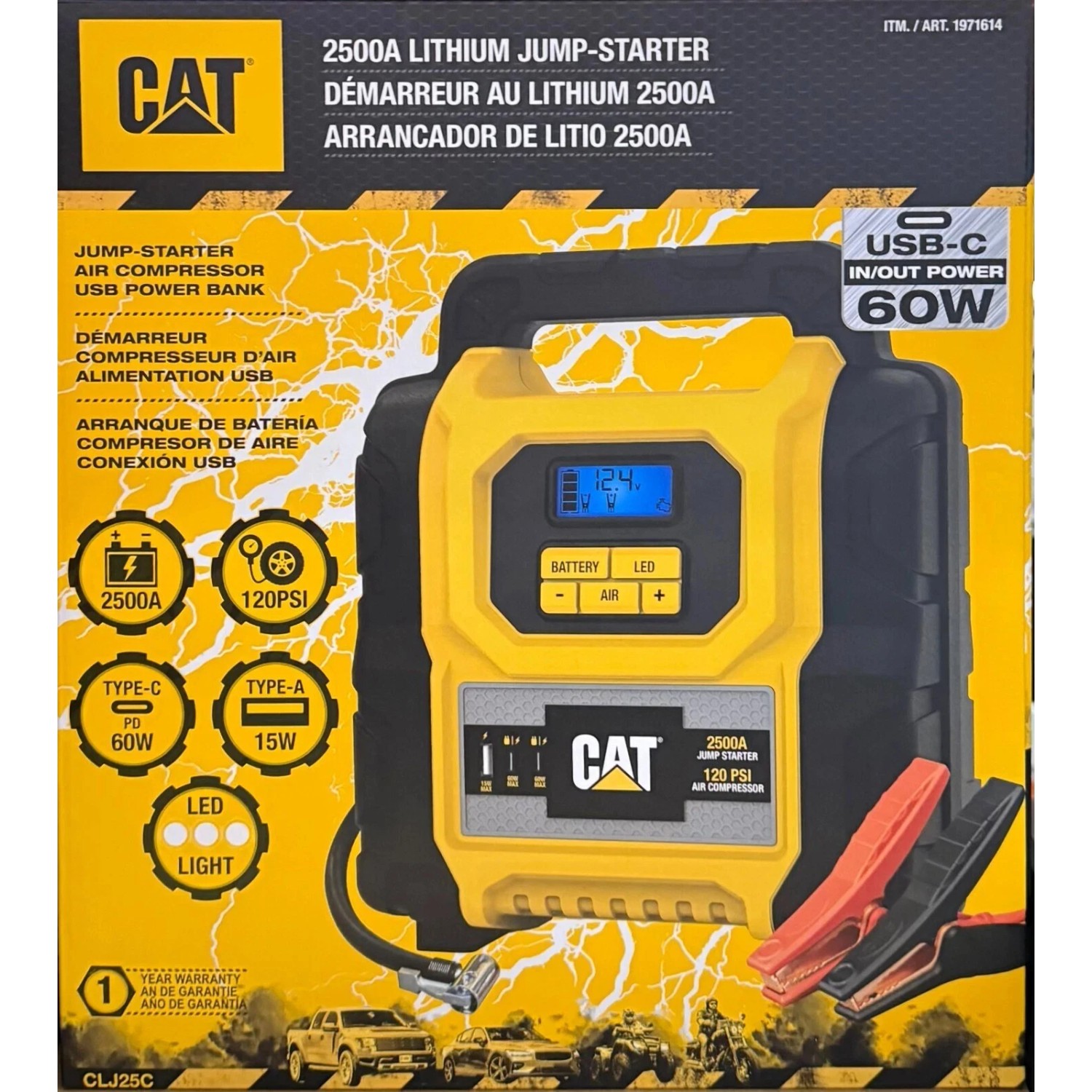 CAT 2500A 4-in-1 Lithium Power Station – Jump Starter Air Compressor ...