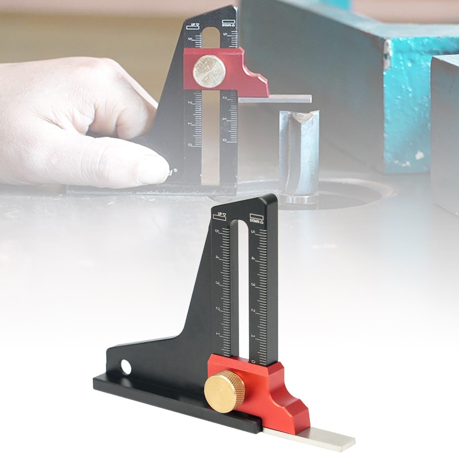 Table Saw Height Gauge, Dual Scales Home DIY Woodworking Height ...