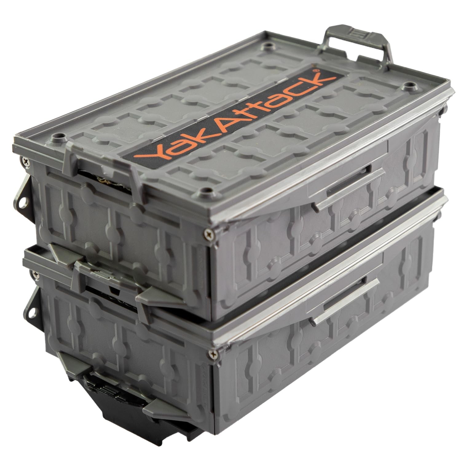 YakAttack TracPak Combo Kit, Set of Two Stacking Fishing Gear Storage ...