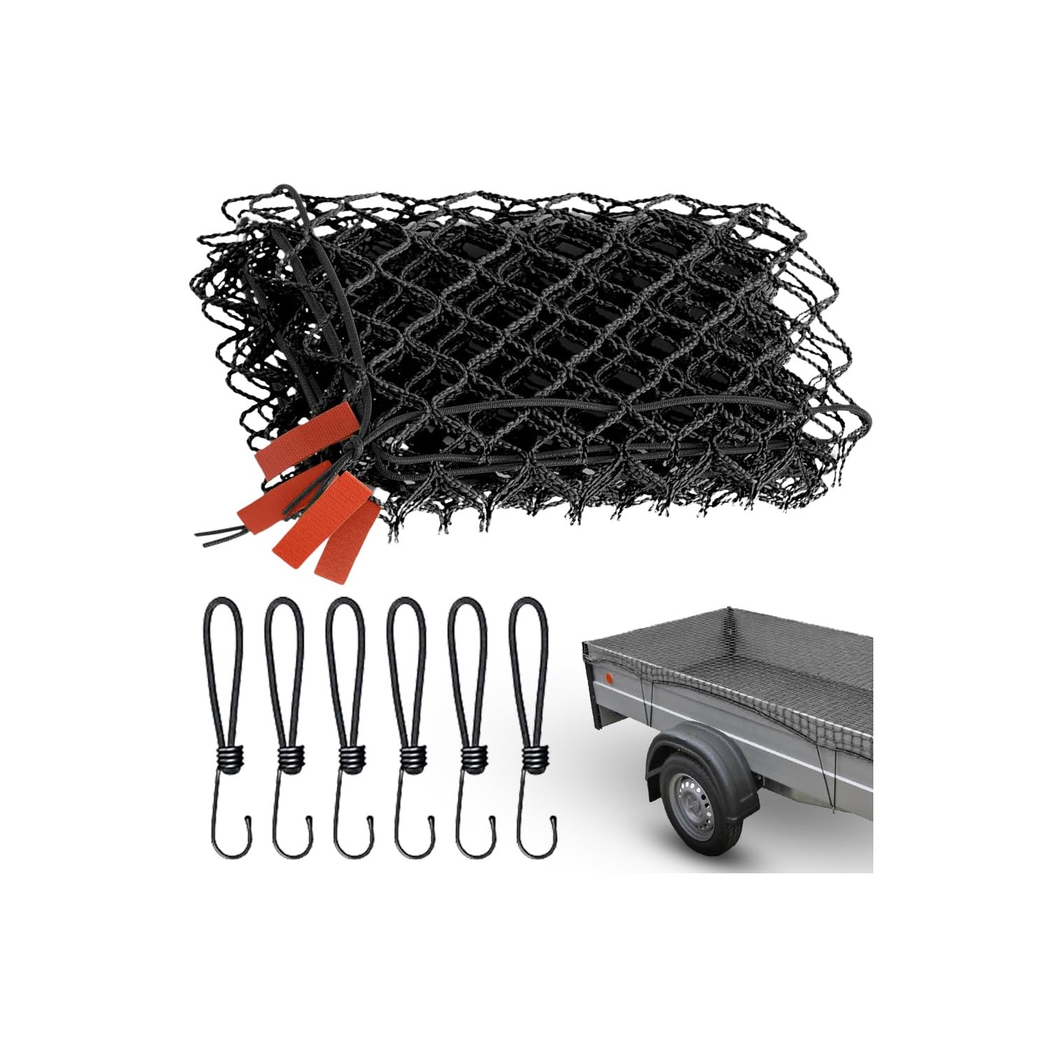 Kayuneed Trailer Net, Load Securing Net 1.5 x 2.2 m, Trailer Net with ...