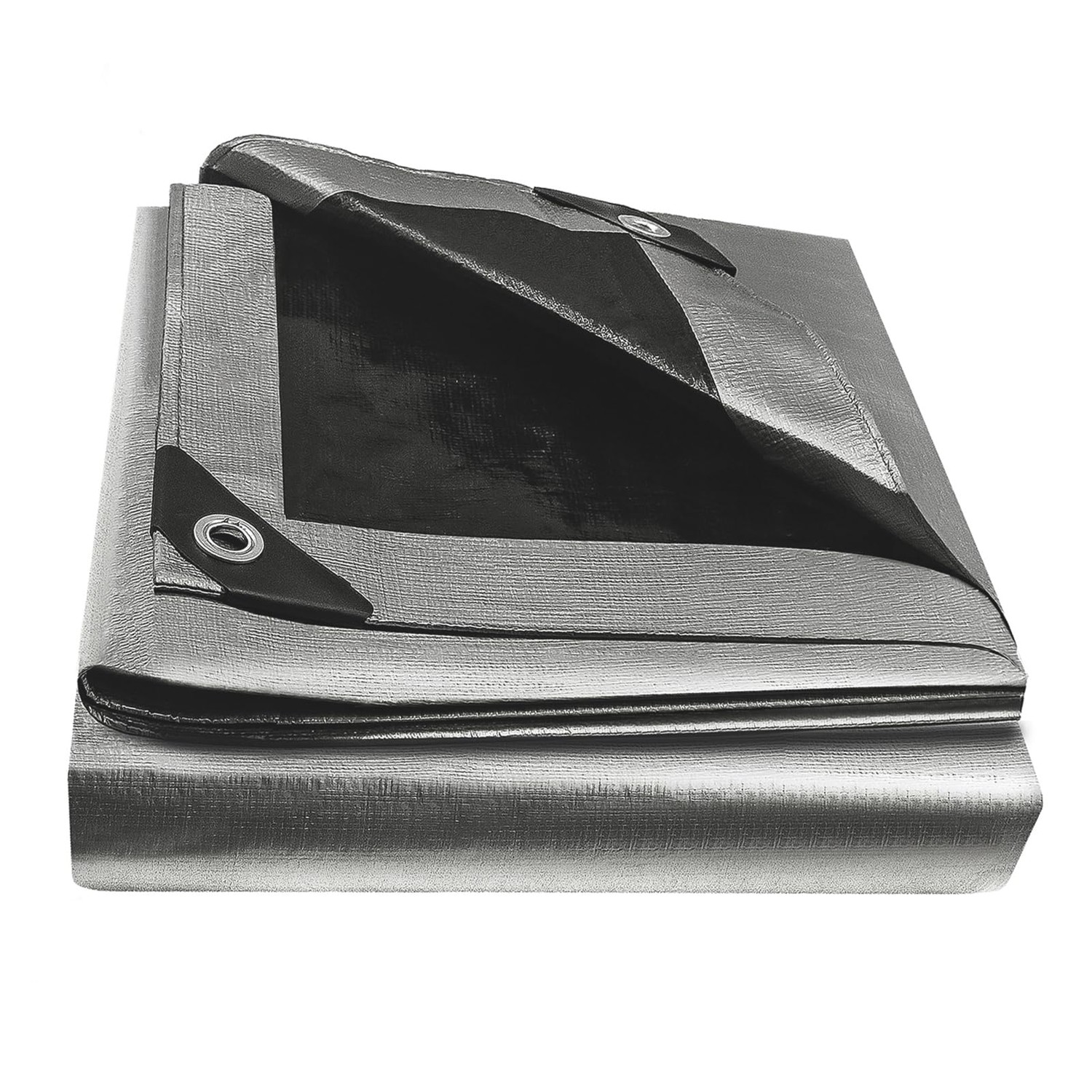 EPFHR Tarpaulin Waterproof Heavy Duty 2m x 2m 180GSM Silver/Black Tarp ...