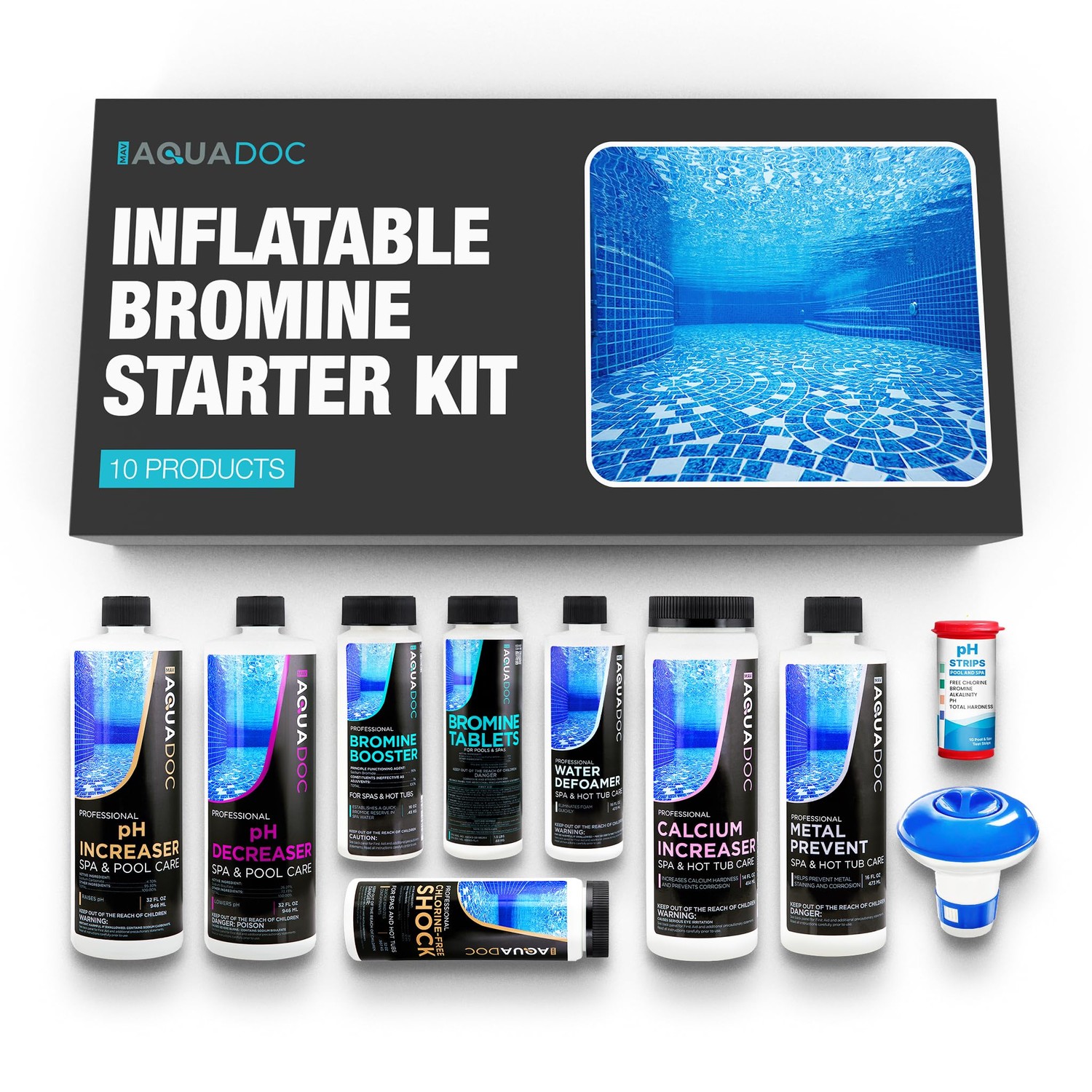 Inflatable Hot Tub Chemical Kit with Bromine Tablets - Inflatable Spa ...