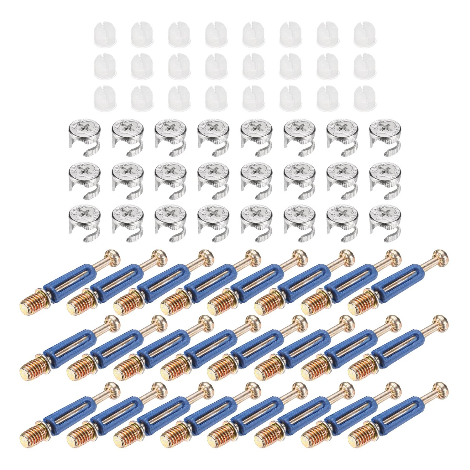 sourcing map 24 Sets Cam Locks for Furniture, 40mm Cam Lock Nut and ...
