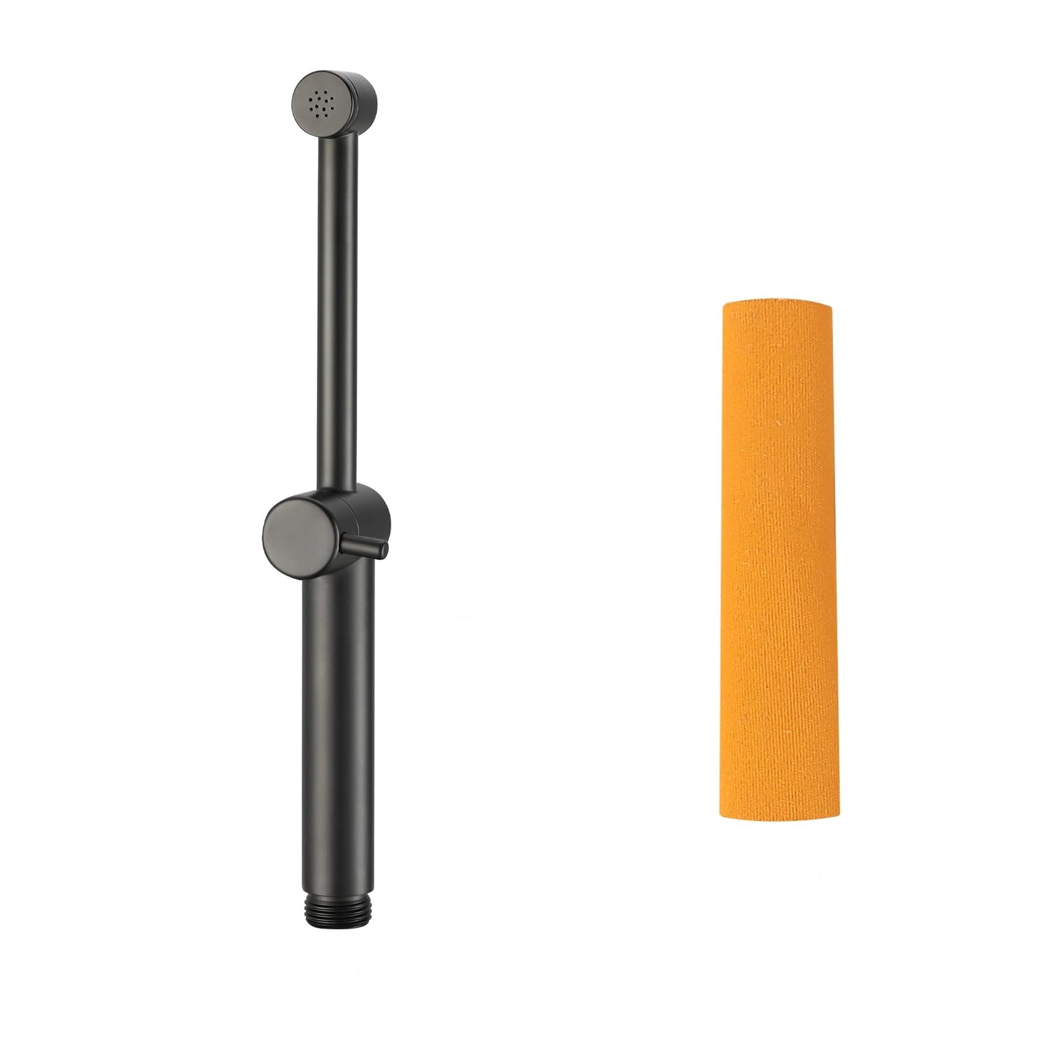 Stainless Steel Long Handle Bidet Sprayer Head，Matte Black Handheld ...
