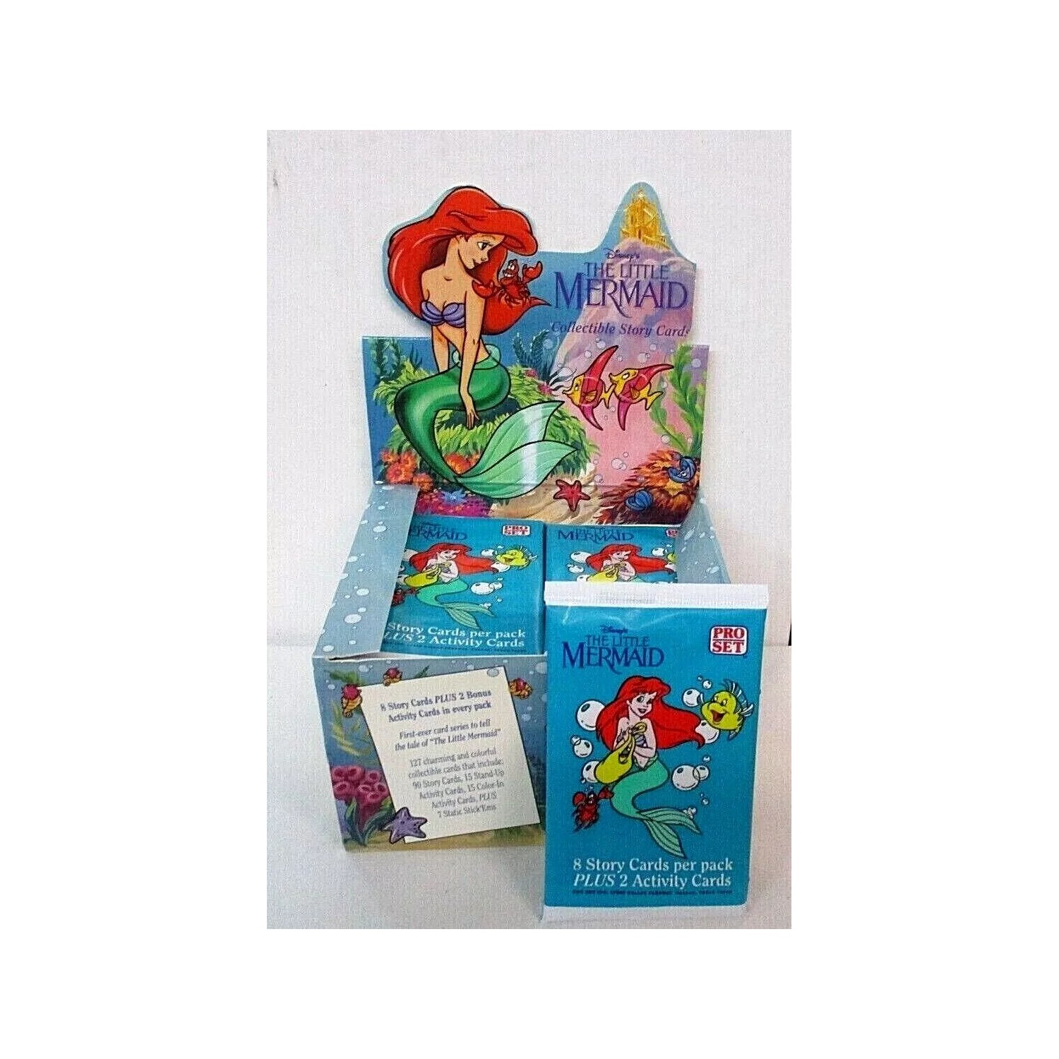 1991 PRO SET THE LITTLE MERMAID CARDS- 1 SEALED PACK-8 STORY CARDS + 2 ...