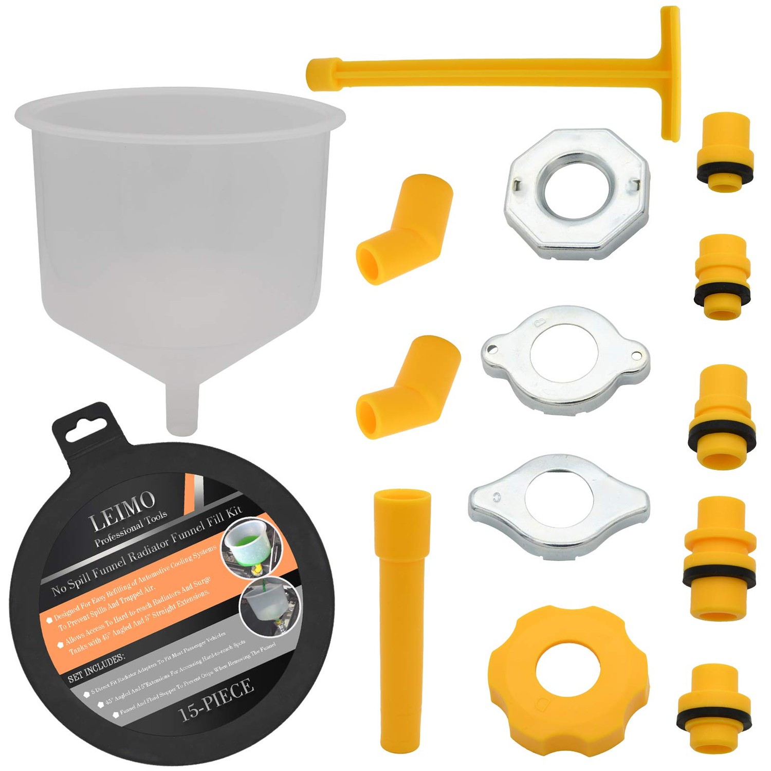 LEIMo Spill Proof Coolant Filling Funnel Kit,Coolant Funnel Kit ...