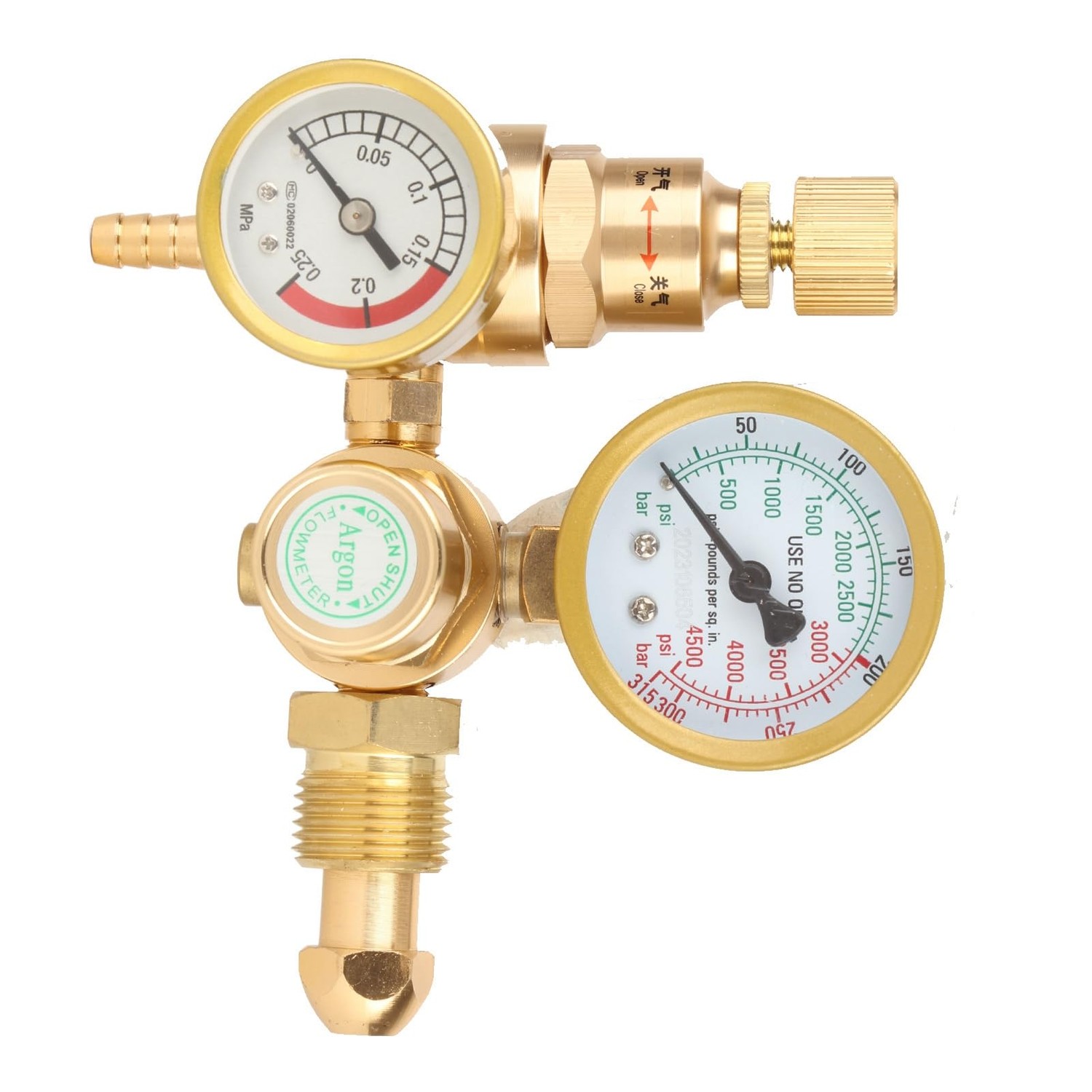 AILOOCEDI Argon CO2 Mig Tig Flow Meter, Argon Flowmeter Regulator ...