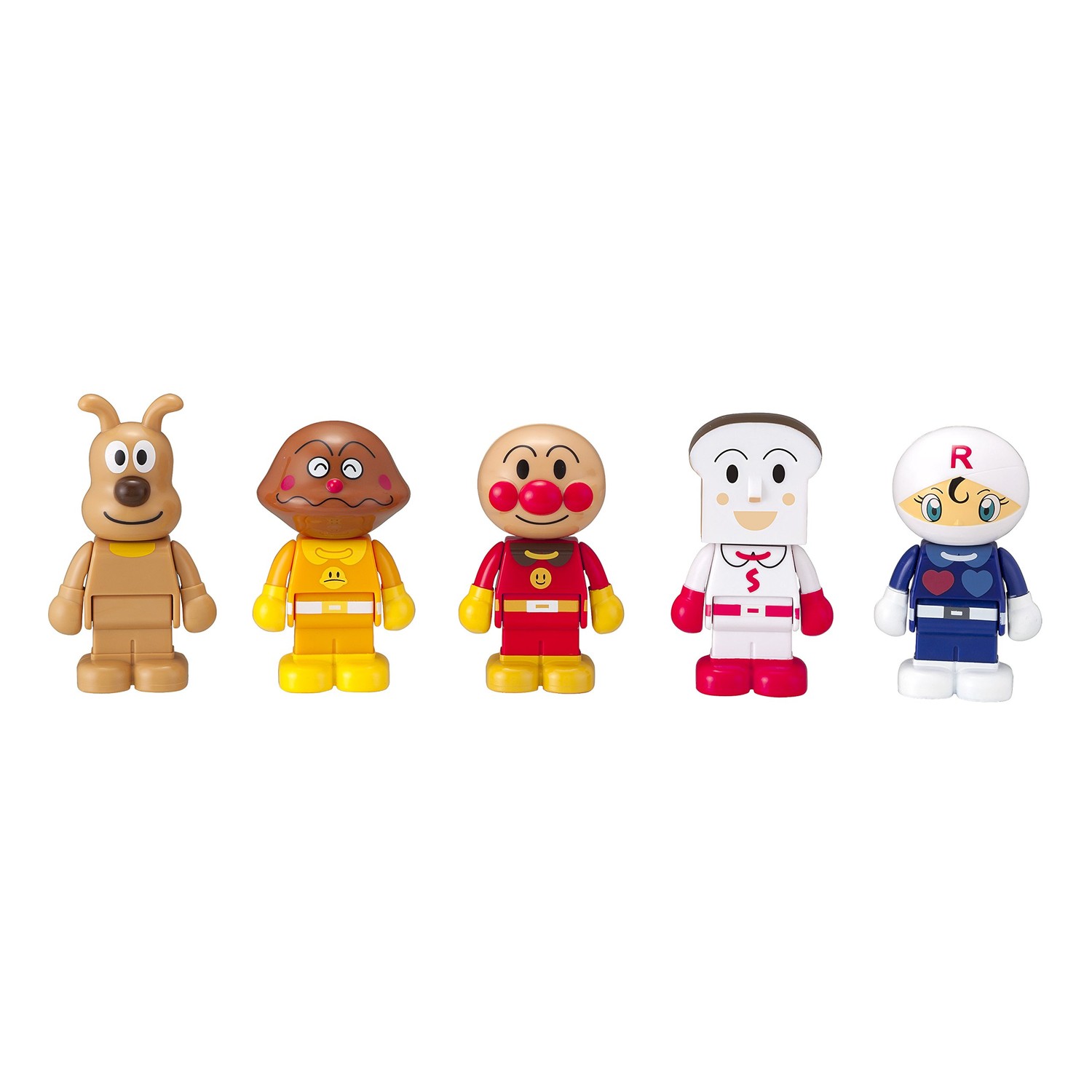 BlockLabo Anpanman Block Lab Anpanman and Friends Block Doll Set ...