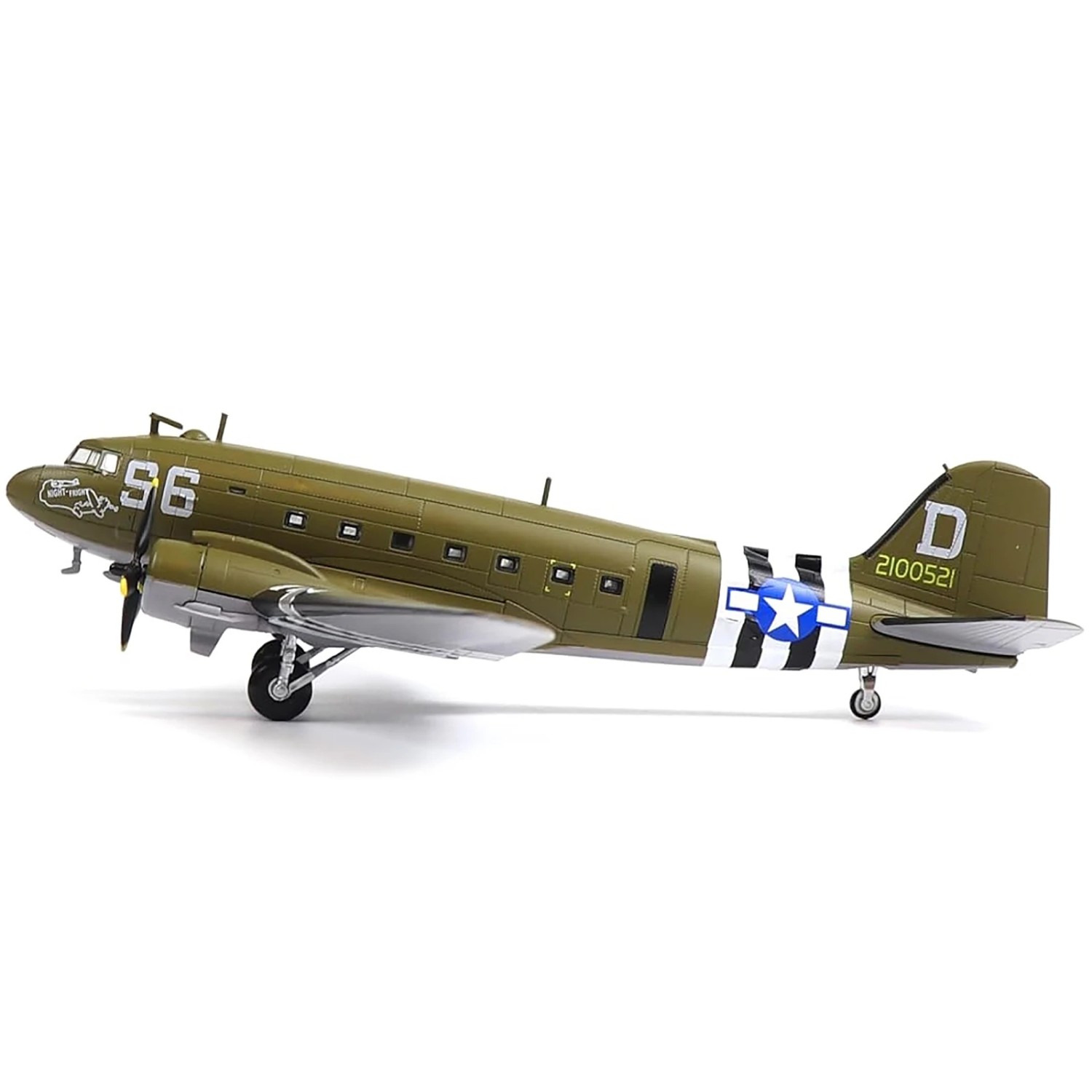 DCD Douglas C-47 Skytrain Diecast Transport Aircraft 1944 Night Fright ...
