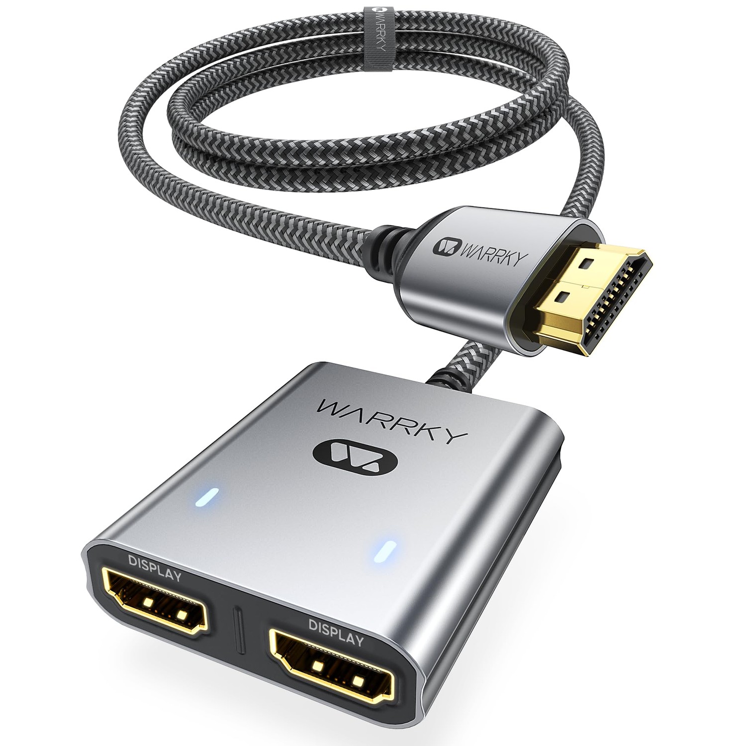 Warrky Warrky HDMI Splitter 4K, 1x2 HDMI Display Duplicate/Mirror (Not ...