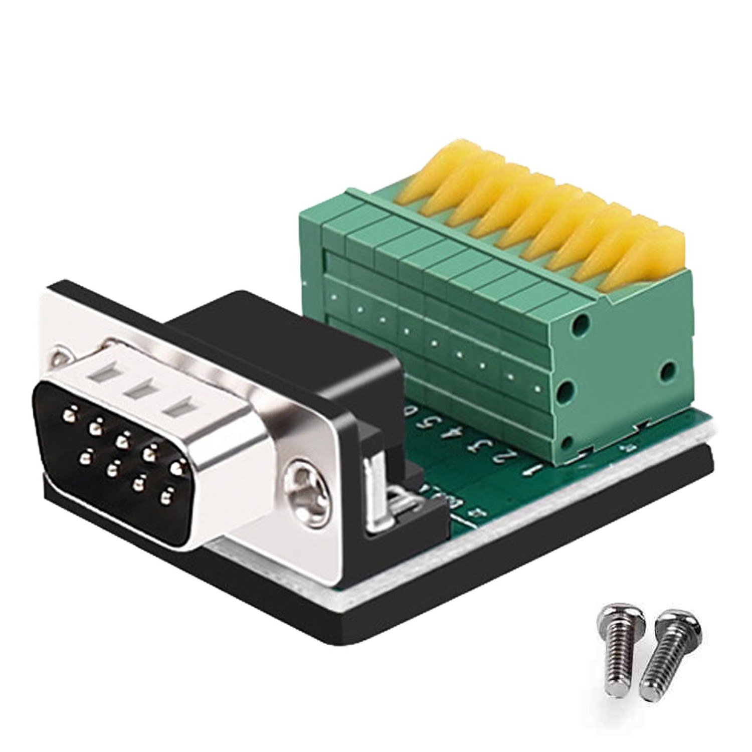 ATMLCOER RS232 DB9 Quick Connect Solderless Adapter 9 Pin Spring ...