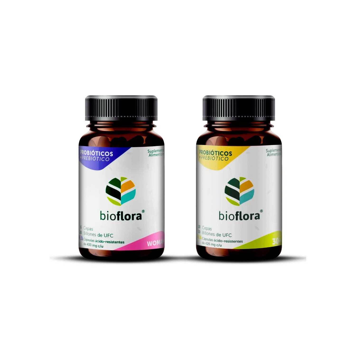 2 PACK 35 Cápsulas Probióticos Bioflora Woman con 6 Probióticos ...
