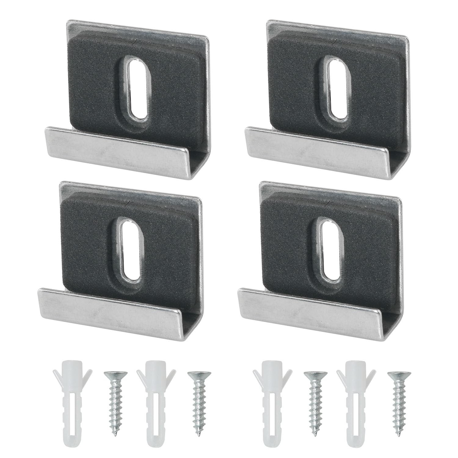 DGBRSM 4PCS Stainless Steel Large Heavy Duty Fixing Clip Metal Mirror ...