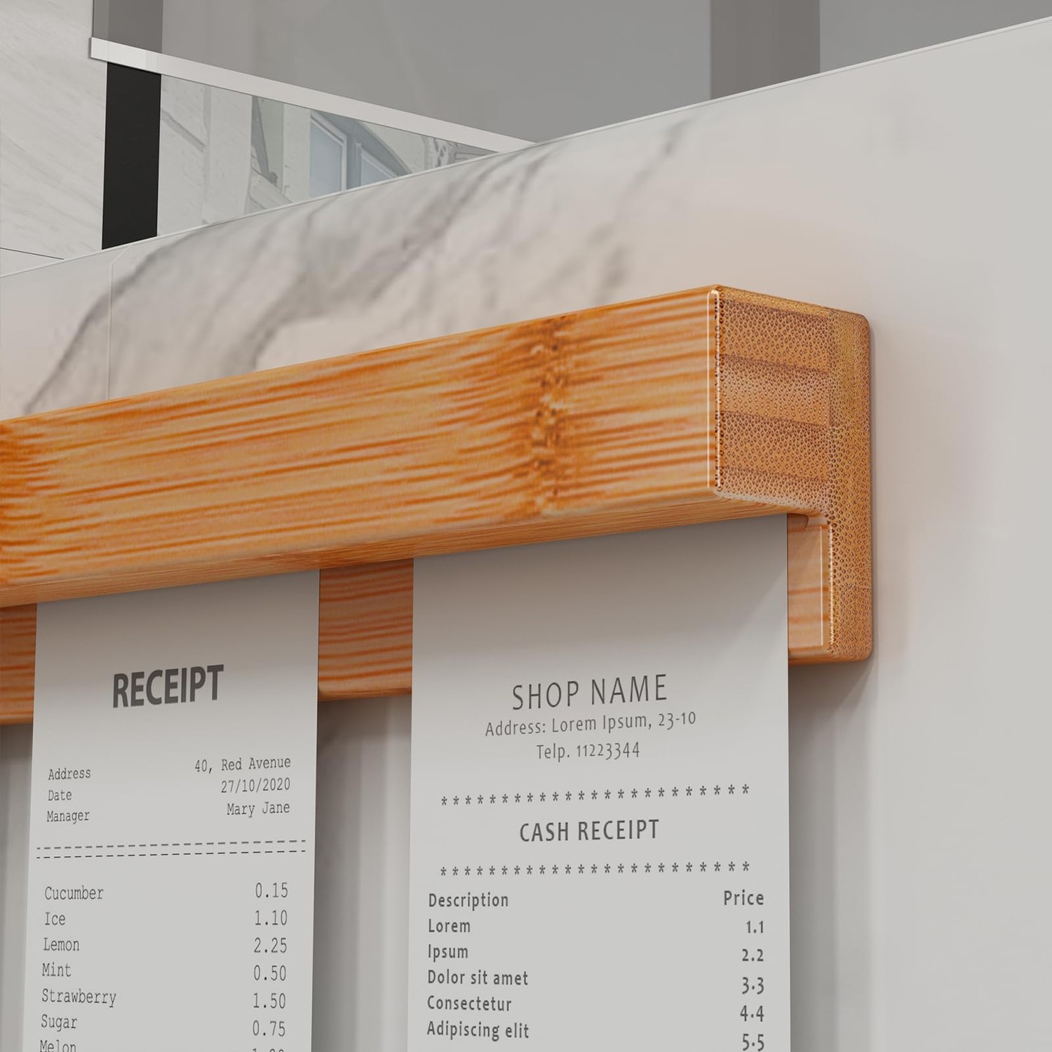 Generic Restaurant Ticket Holder Bamboo Receipt Holder Bamboo Order ...