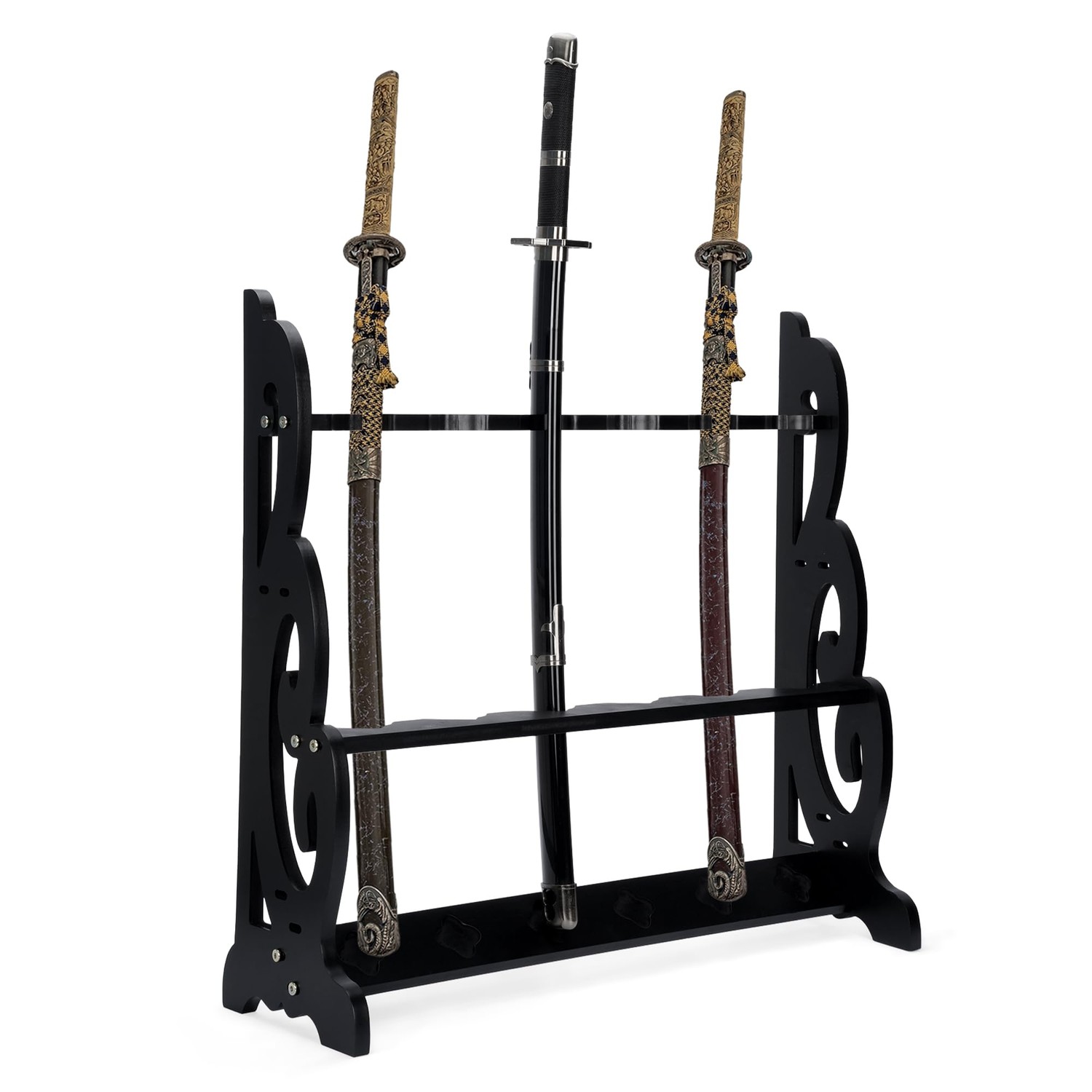 lukar 6 Tier Sword Stand Floor, Vertical Sword Rack Floor Standing ...