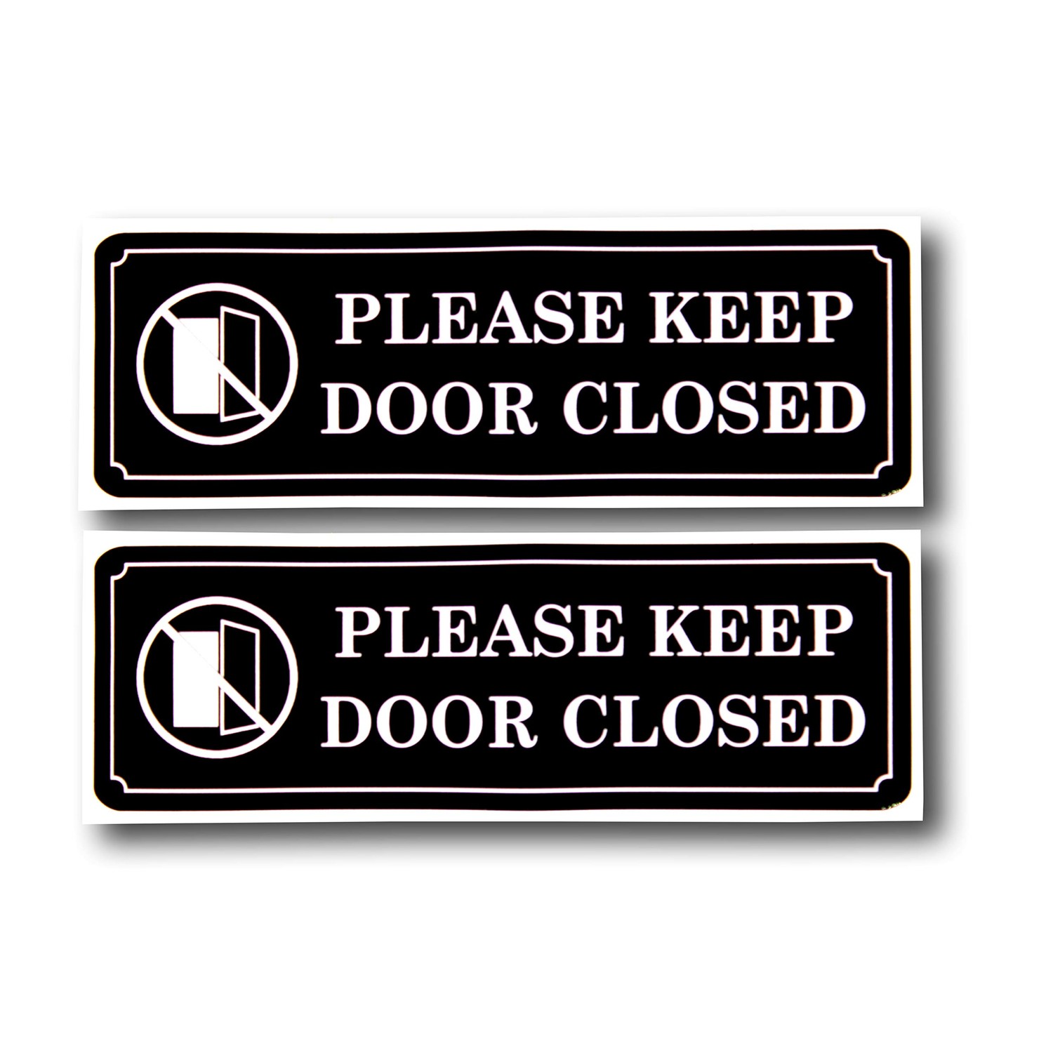 eSplanade Please Keep Door Closed Sign Sticker Decal - Easy to Mount ...