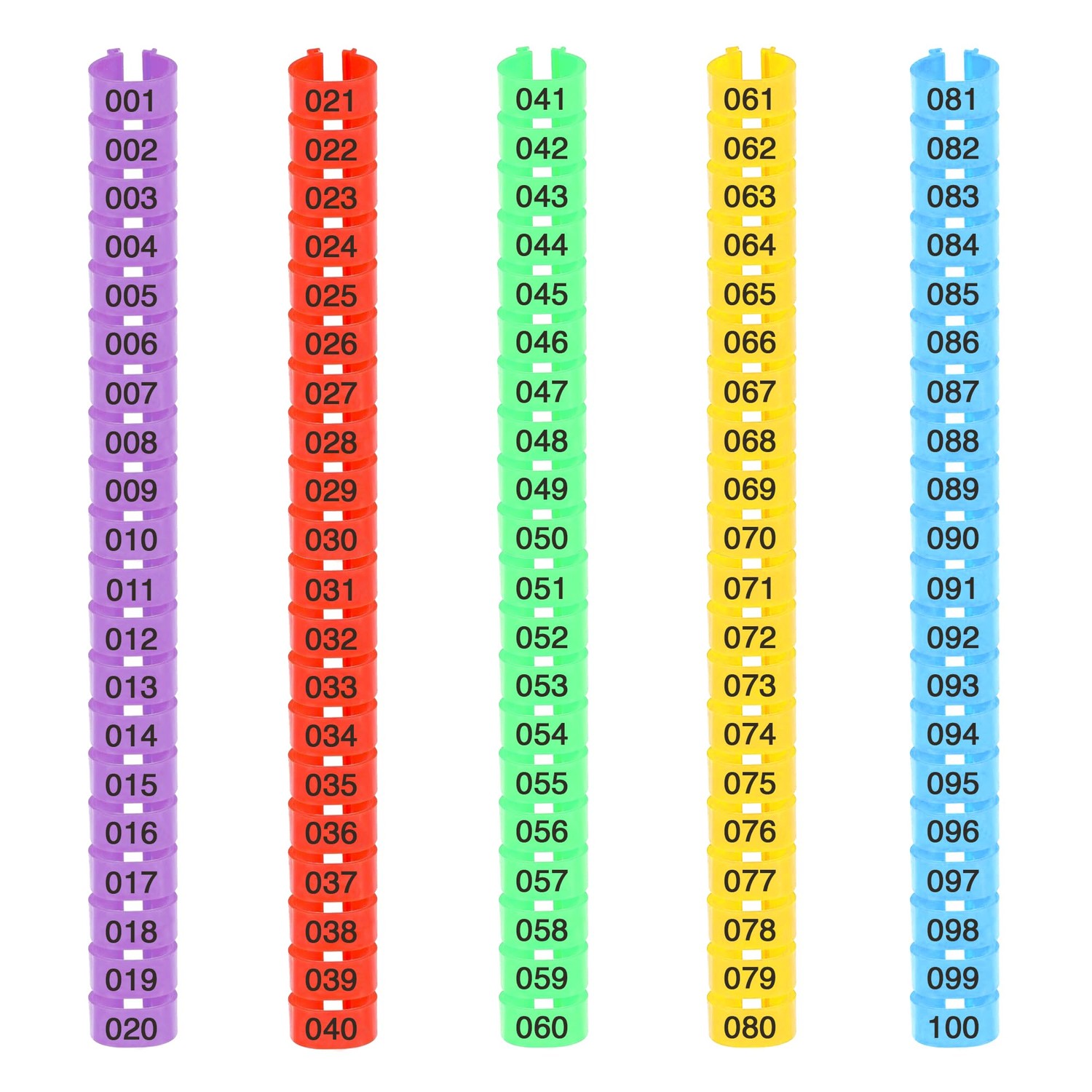 JOR Chicken Leg Bands, Numbered & Multi-Colored Poultry Plastic Bands ...