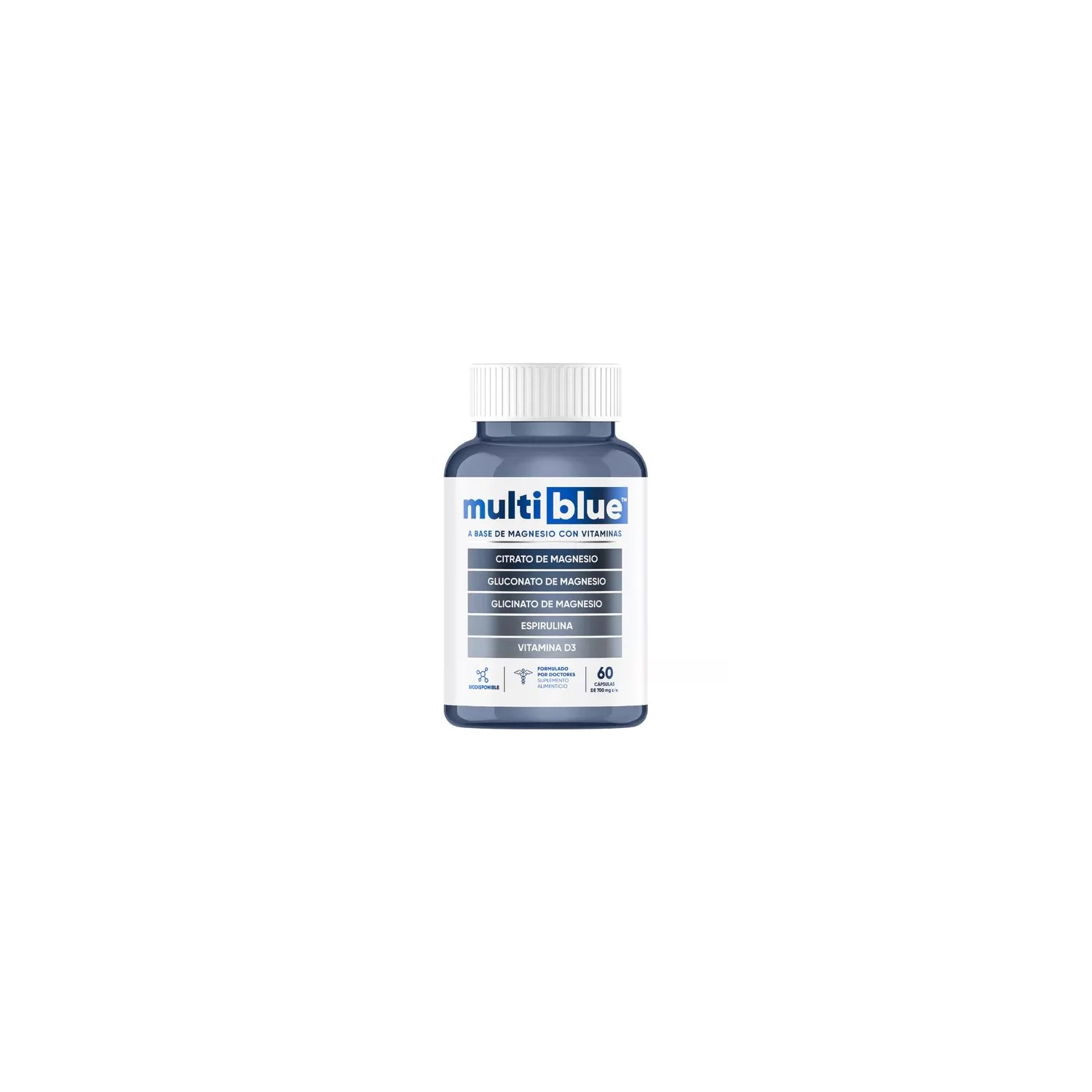 Multiblue Magnesio 60 Capsulas Para Huesos, Fatiga Calambres - ibspot.com